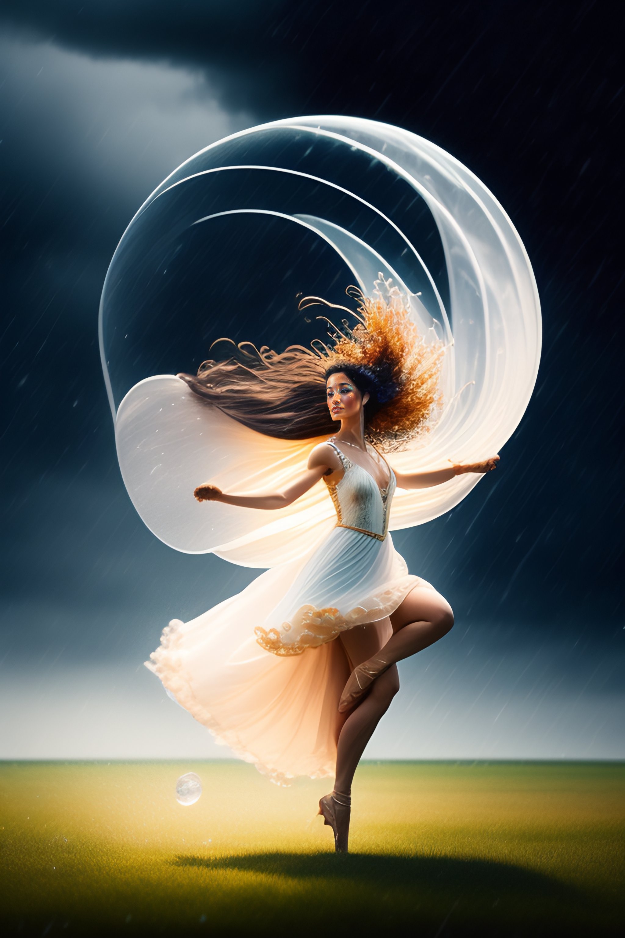 Lexica - Fairy of the winds dancing in the rain
