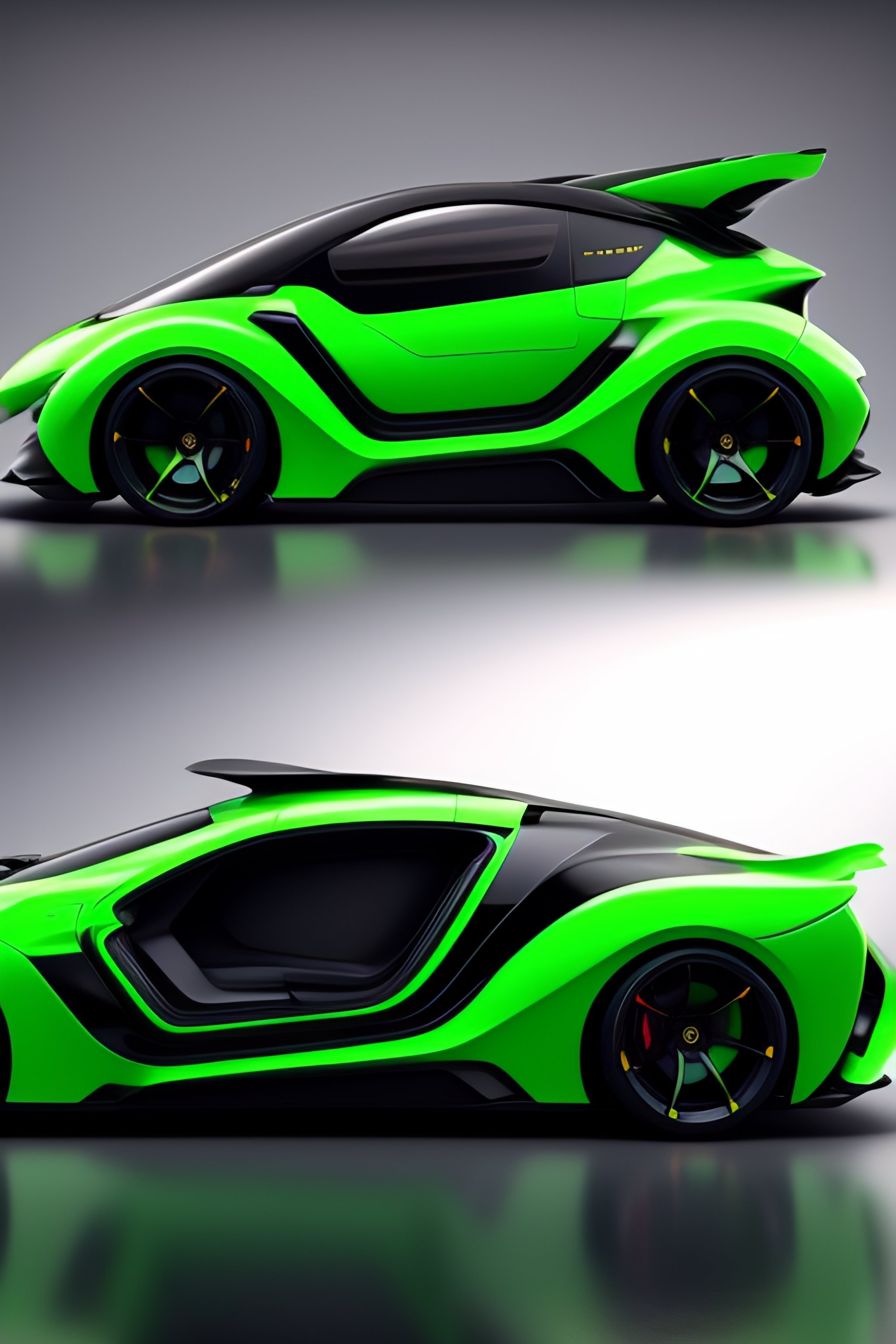 Lexica - Car wrap futuristic design black green