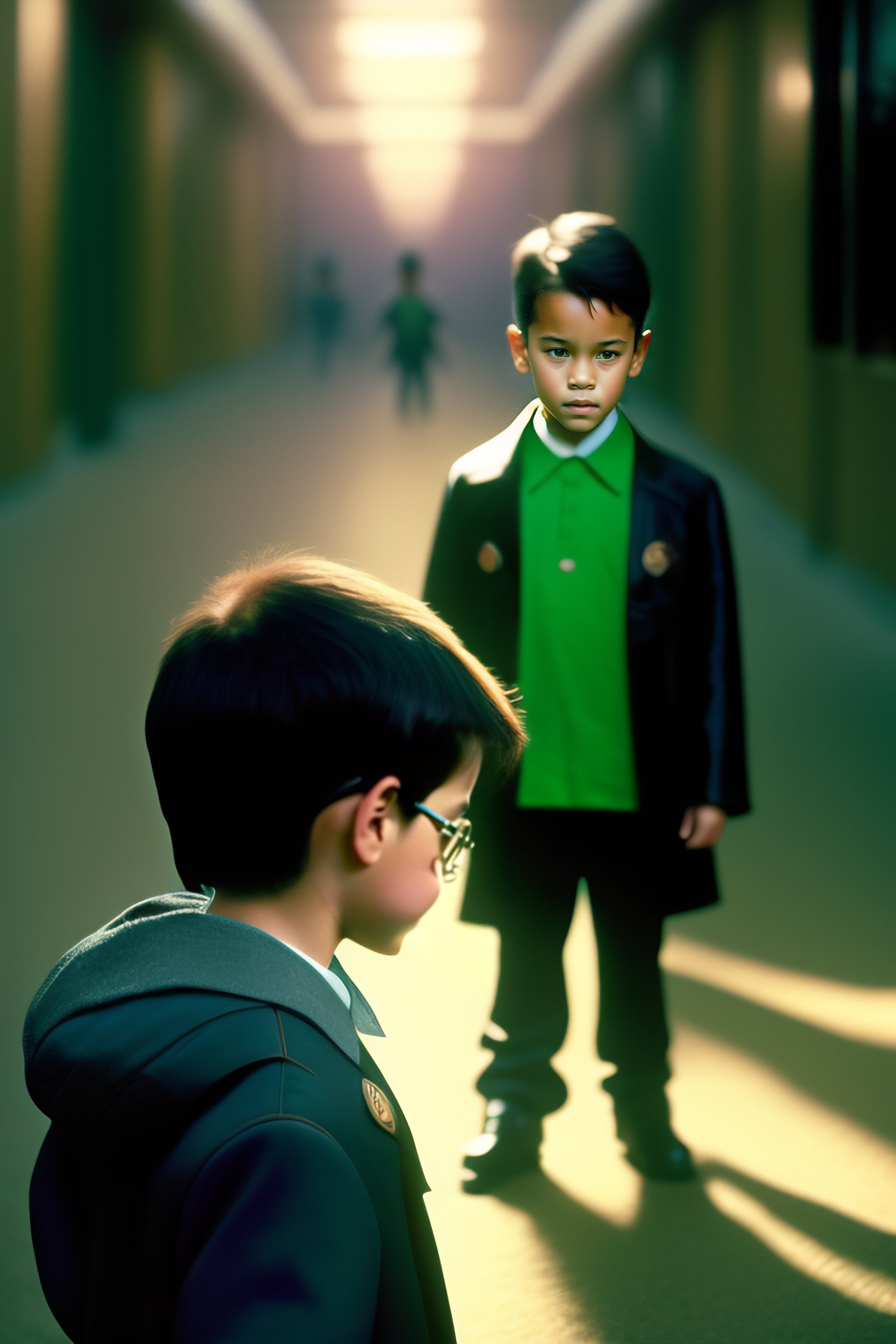 Lexica - Children's version of Neo in the Matrix fighting with Agent Smith