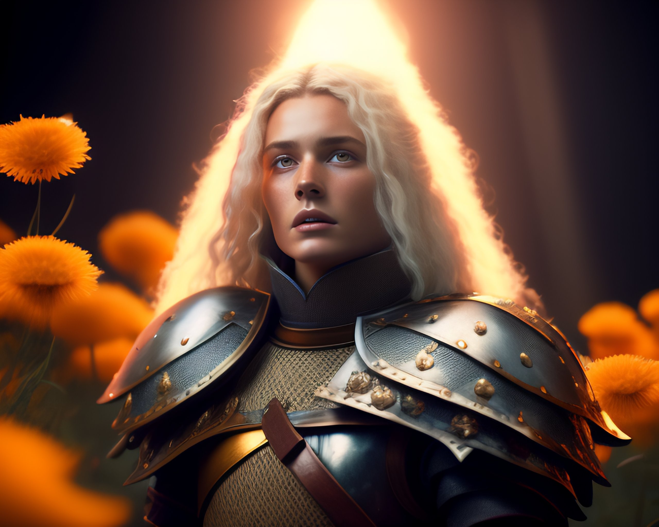 Lexica - Full body of a unkempt scruffy sleepless female knight warrior ...