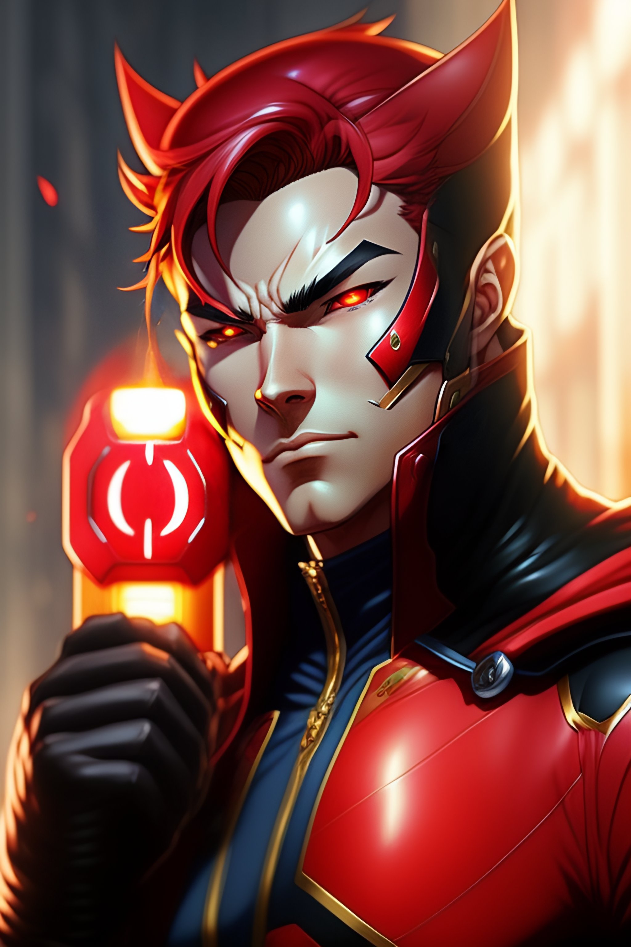 Lexica - Anime portrait of Red Hood with a Omnitrix from Ben 10 by ...