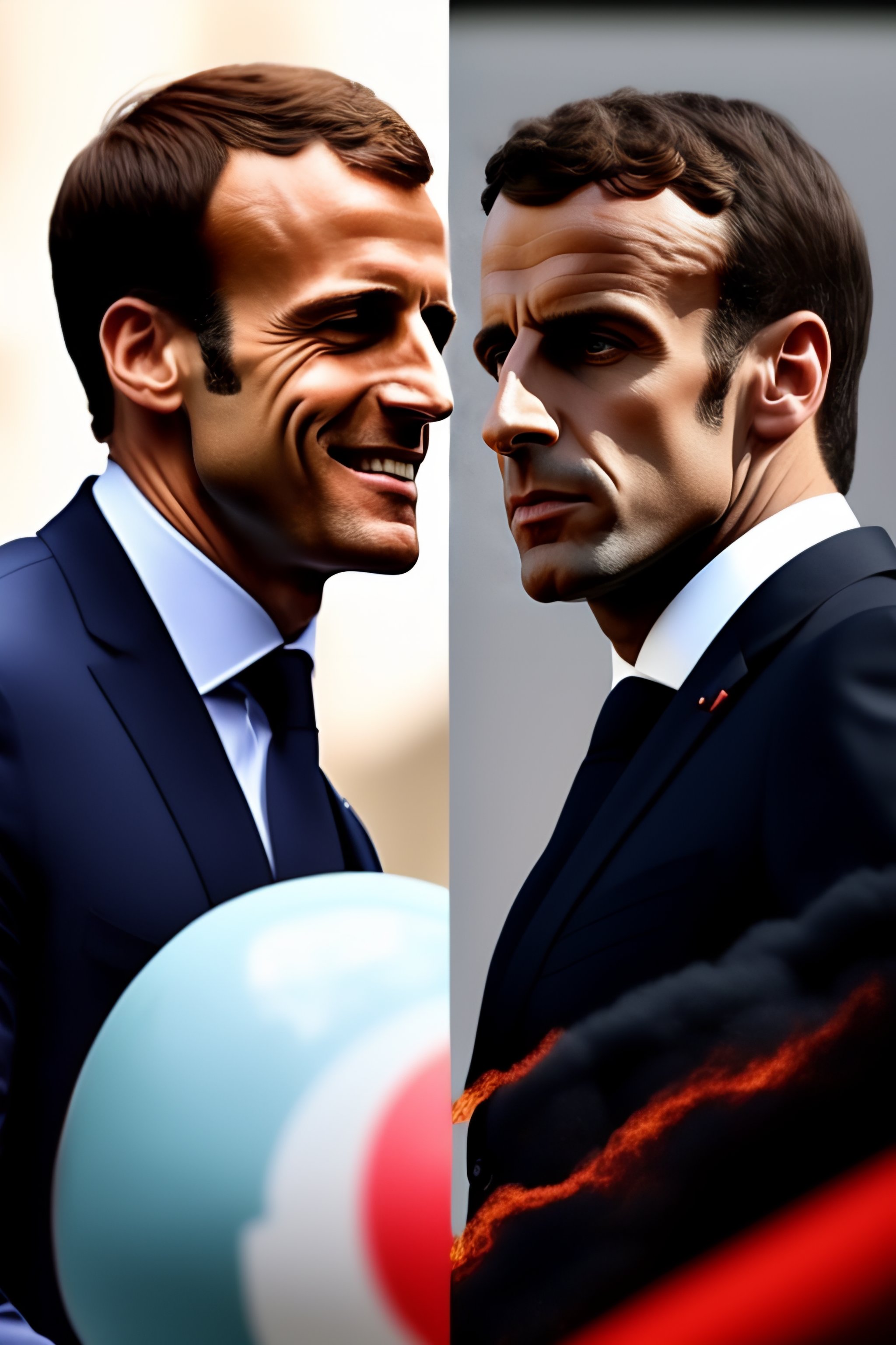 Lexica - Emmanuel macron launching a molotov at emmanuel macron. there ...