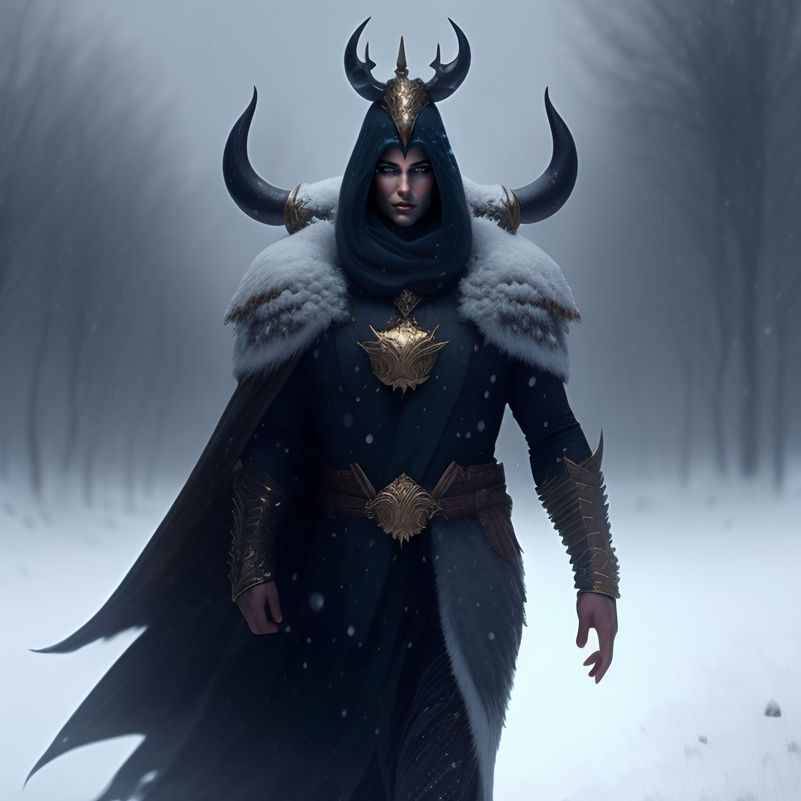 Lexica - Mysterious humanoid like monster with horns inspired by balkan ...