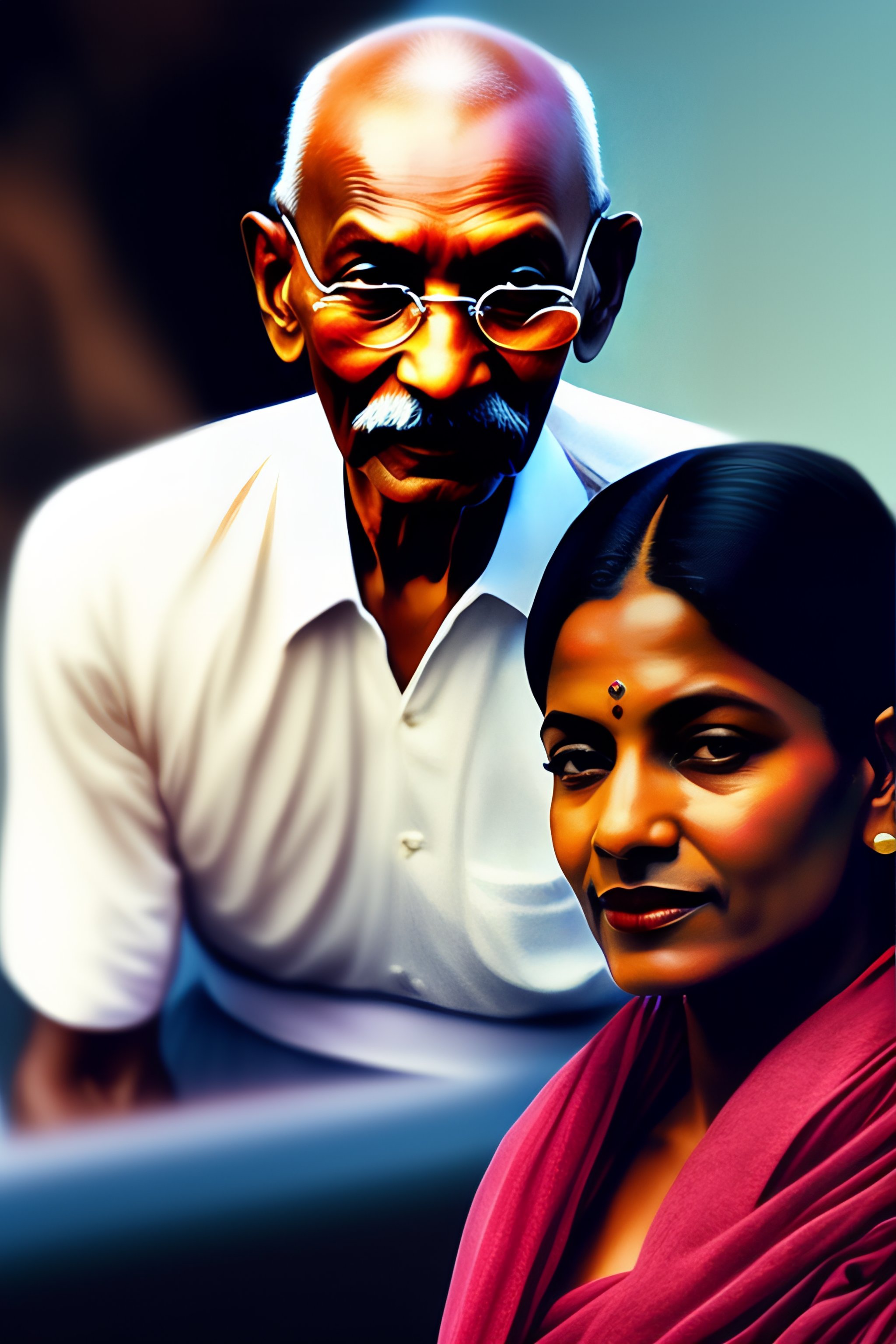 Gandhi With Dog