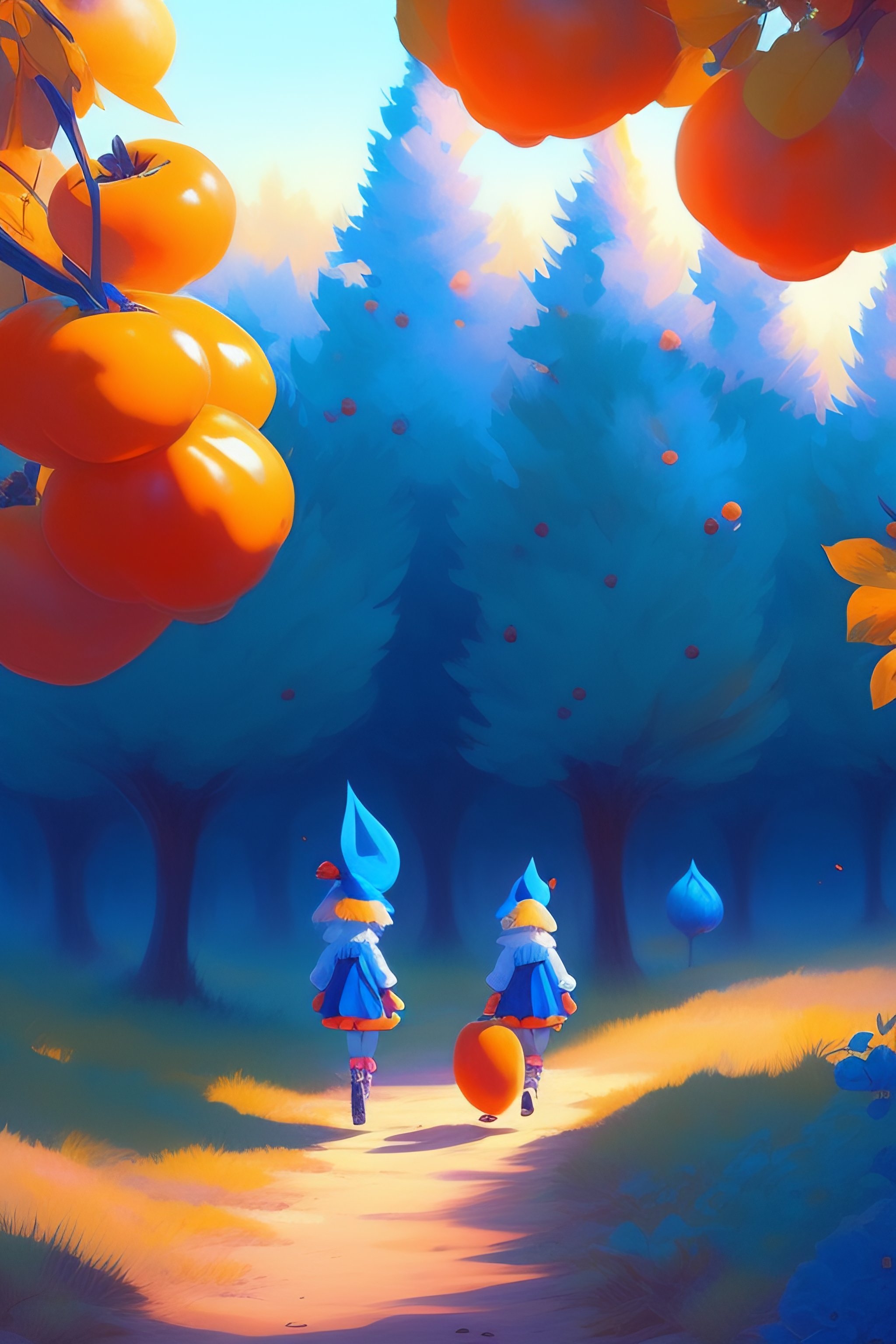 Lexica - Highly detailed picture of the blue Smurfs in an orange ...