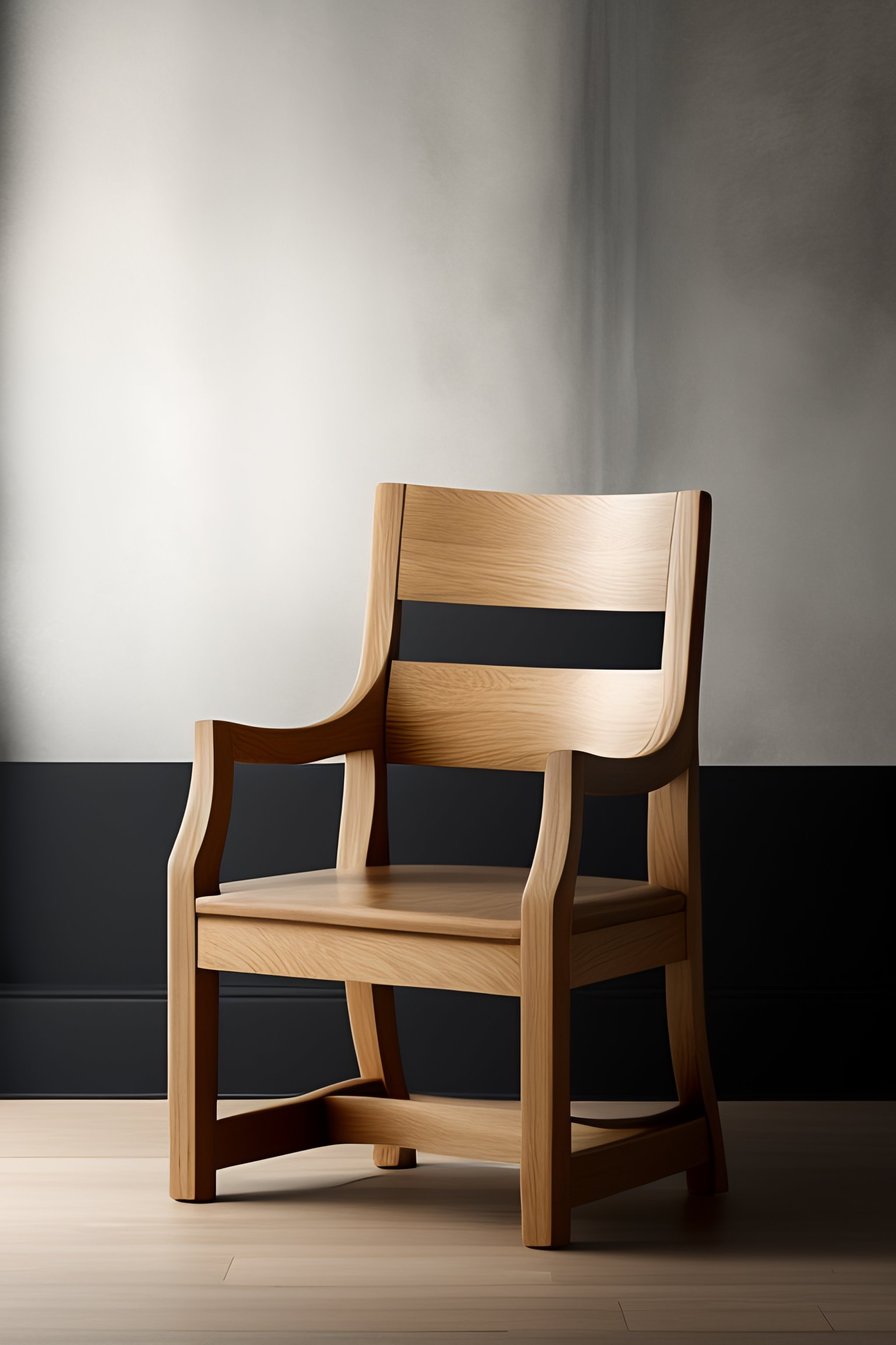 Lexica - Modern oak wood arm chair