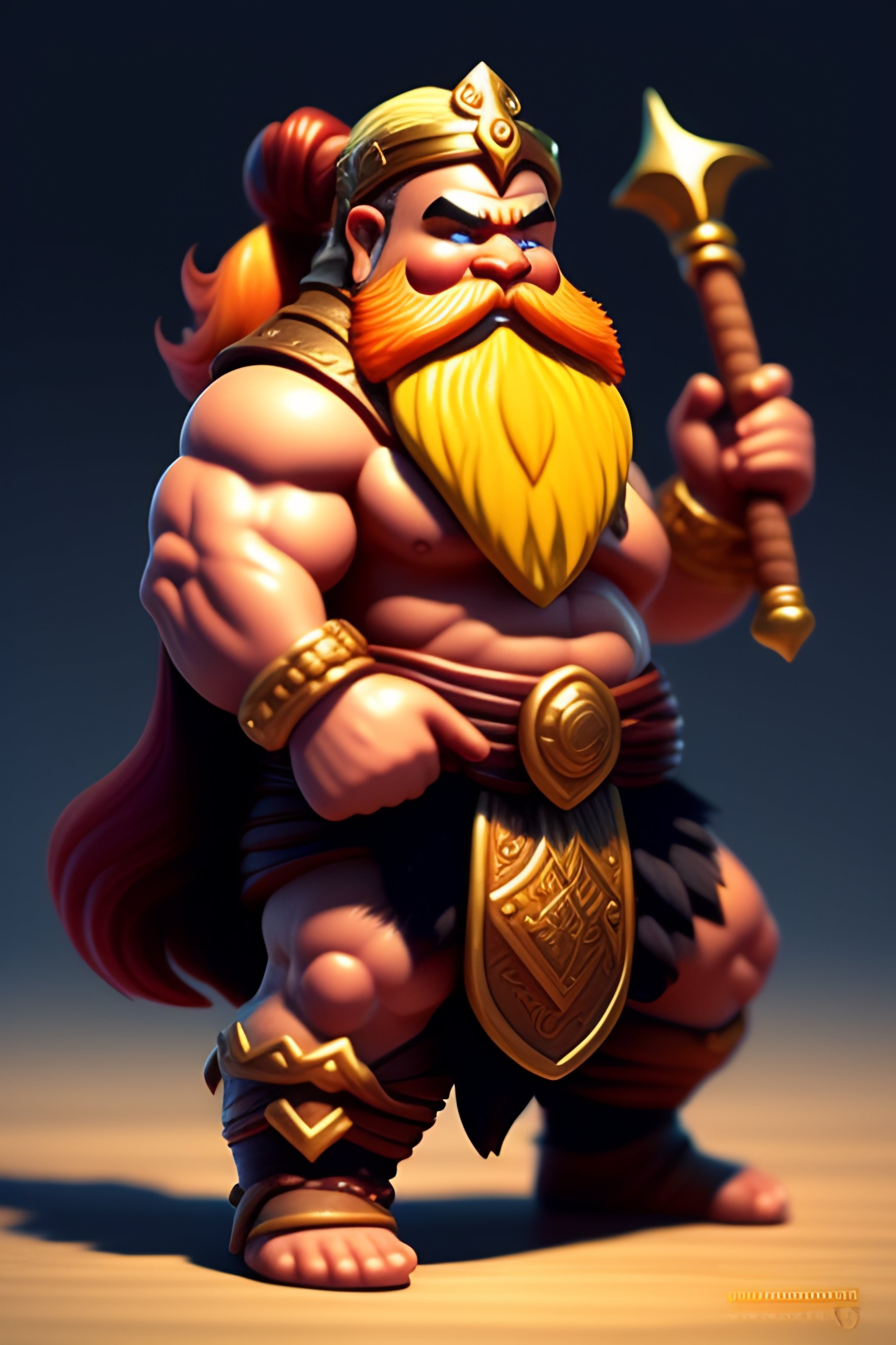 Lexica - Dwarf genie barbarian