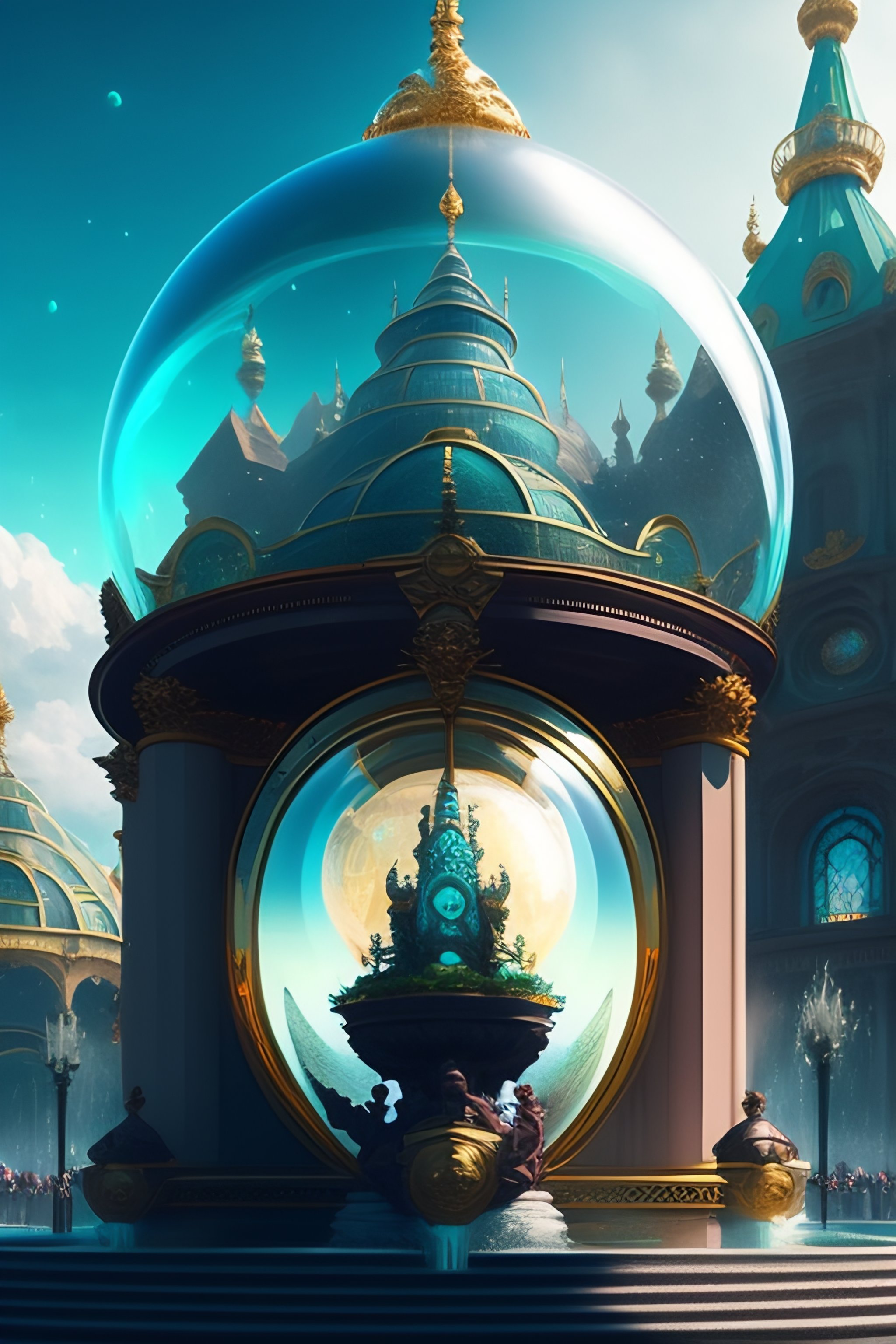 Lexica - A bustling beautiful city on the sea floor in a glass dome ...