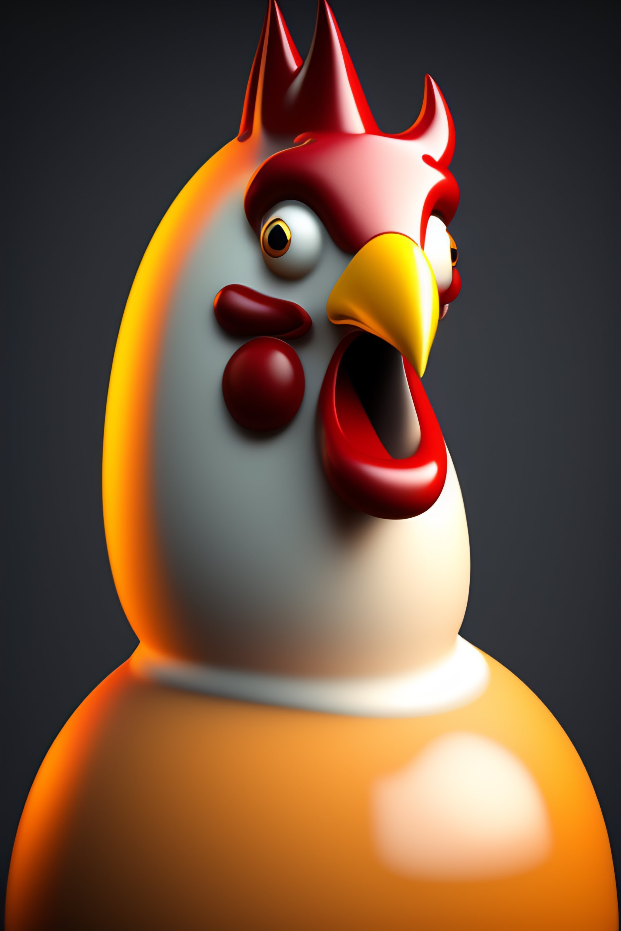 Lexica - Stupid Chicken mask. 3D cartoon.