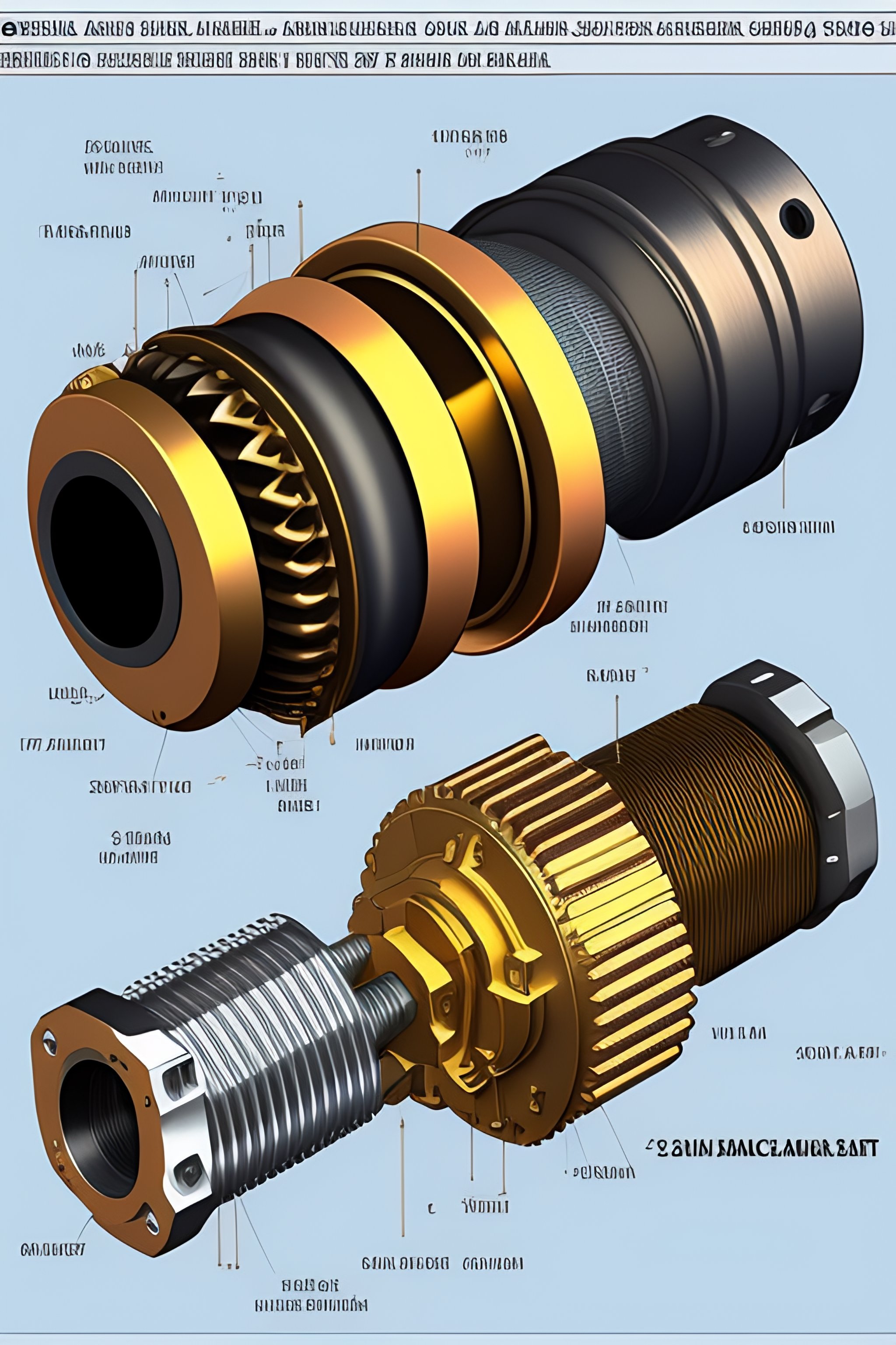 Lexica - Adjustable shaft support cad engineering gear mechanism helical artstation assembly drawing