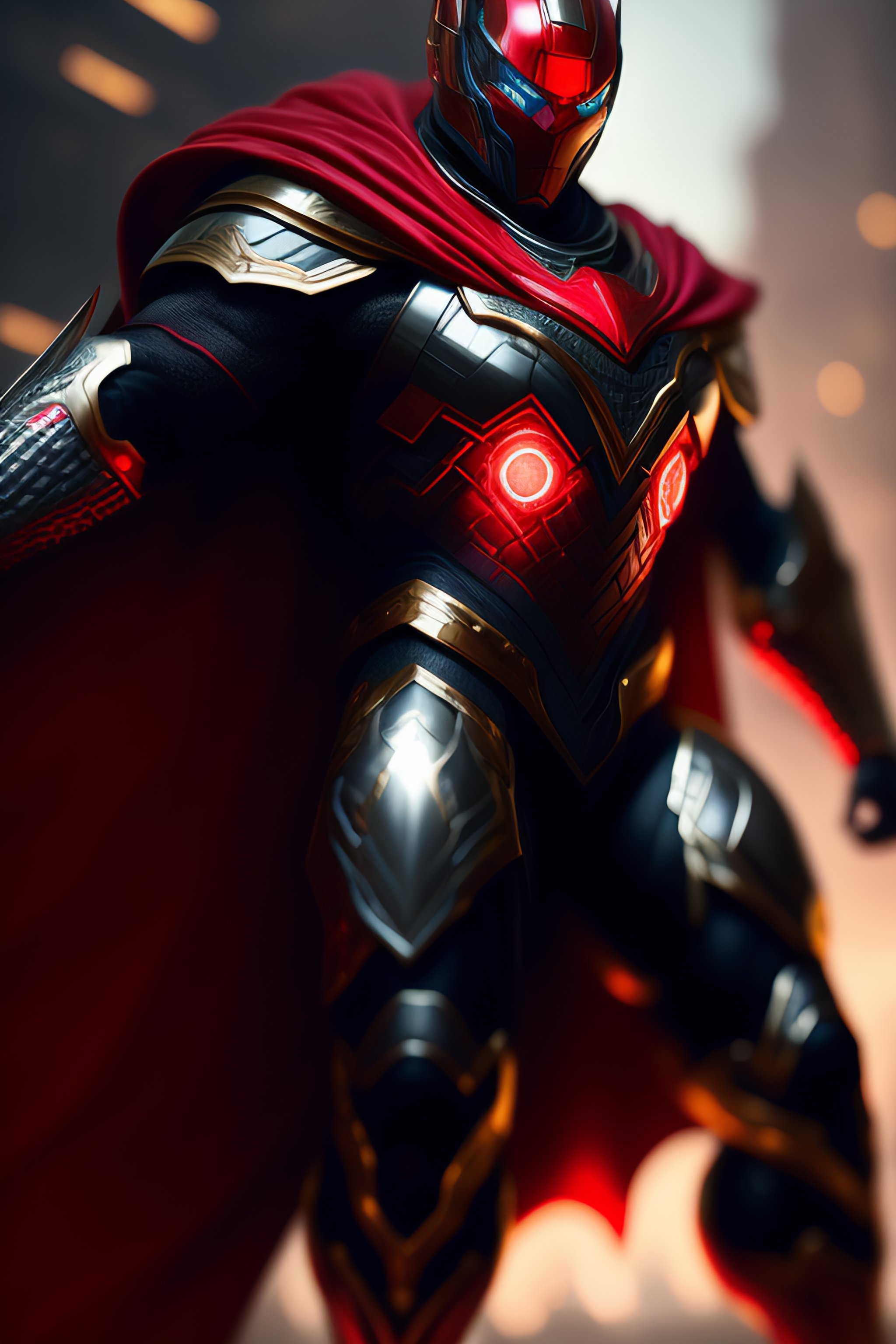 Lexica - The conqueror super villain, cyborg, robotic armor crimson ...