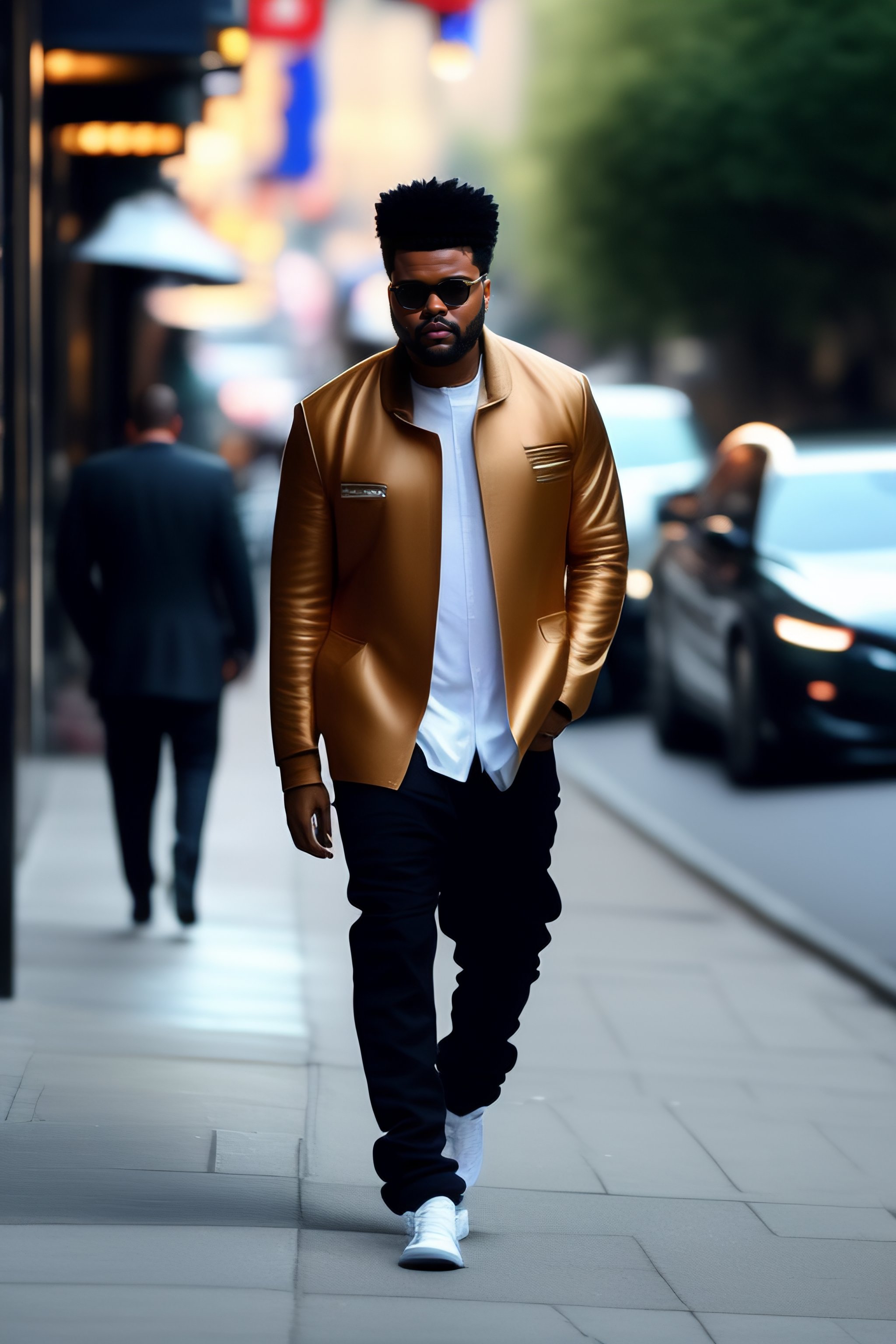 Lexica - The weeknd walking barefoot on street