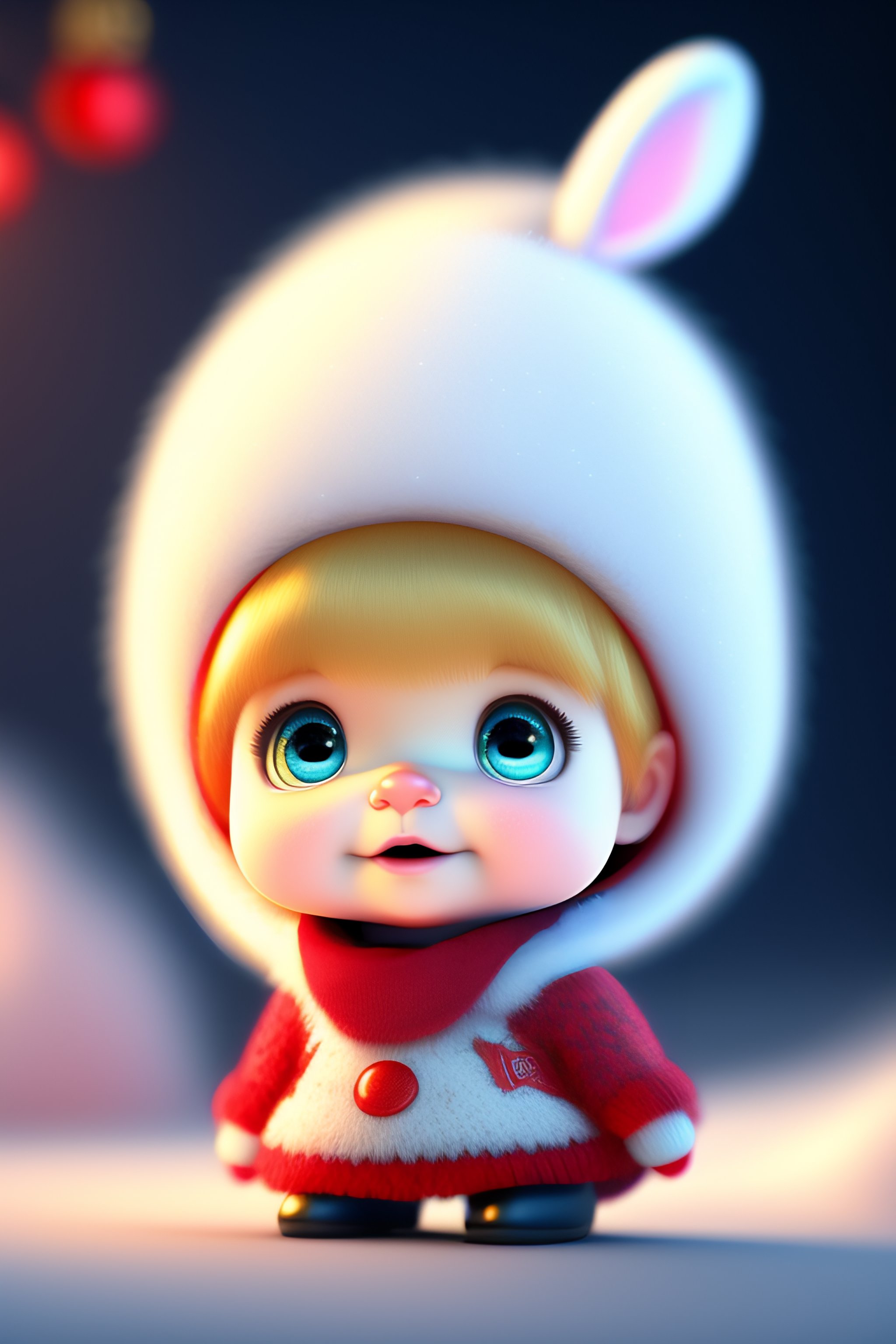 Lexica - Pixar style,cute baby pixar style white fairy rabbit ,Singing ...