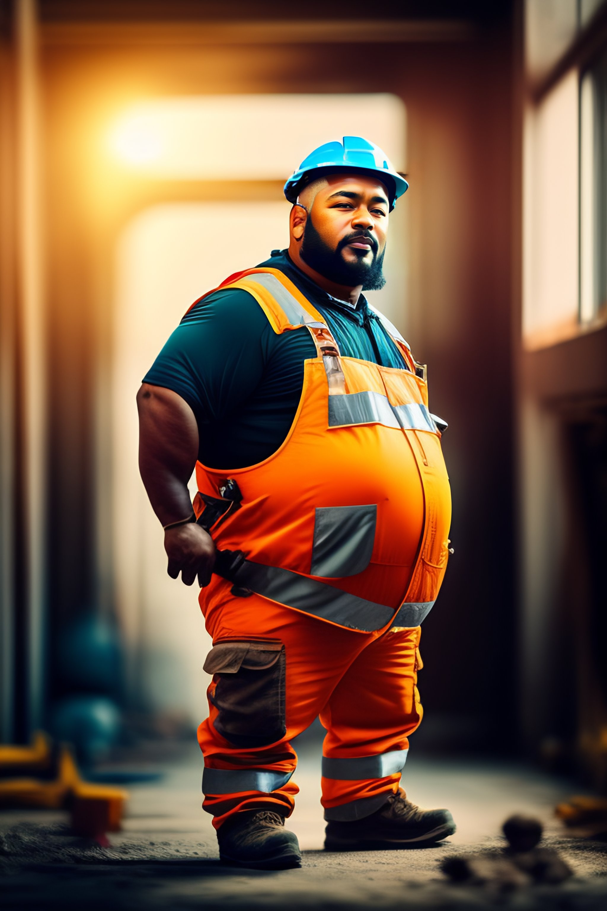 Lexica - A potbellied construction worker, with a (large belly ...