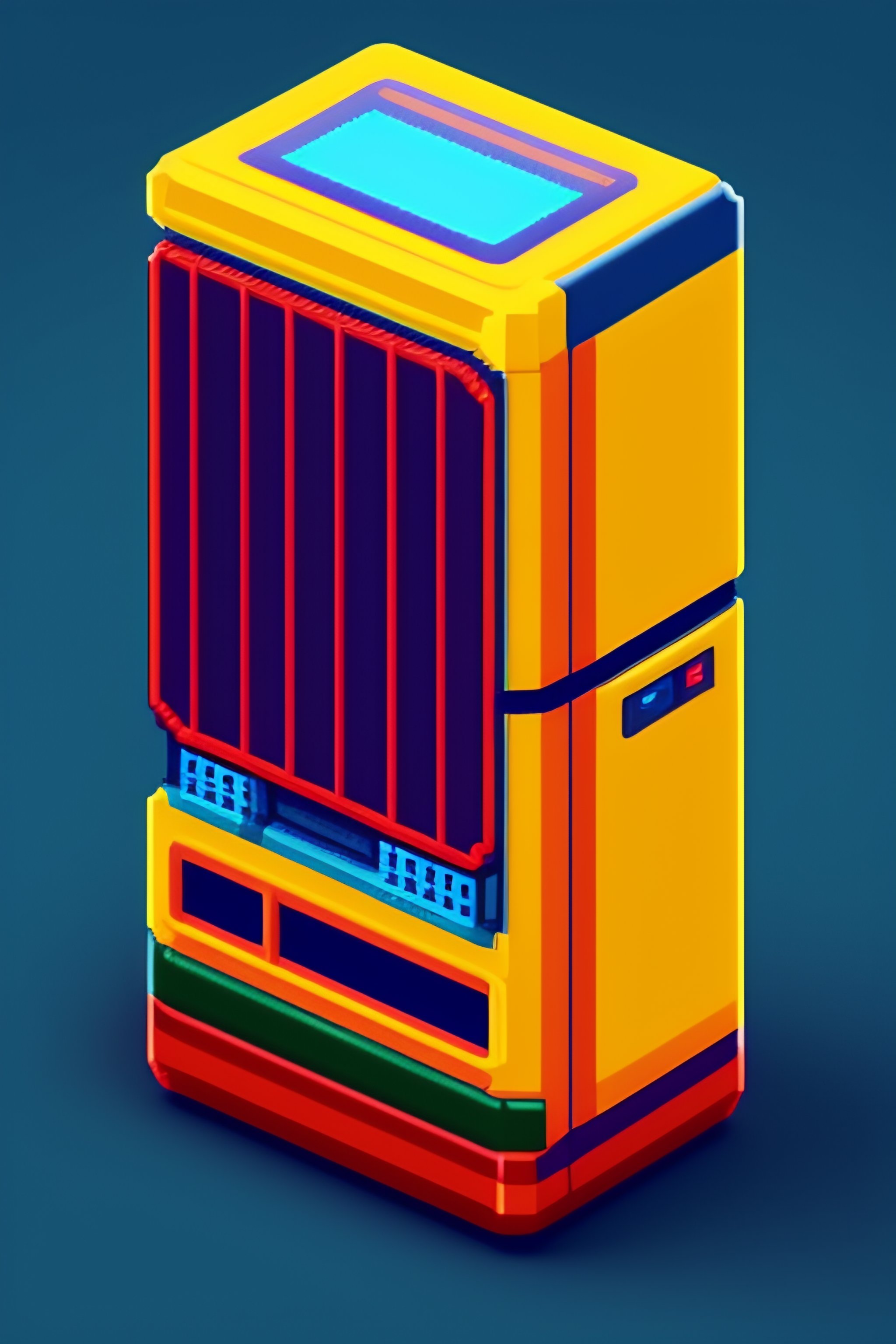 Lexica - Refrigerator isometric pixel art. like a type of digital art ...