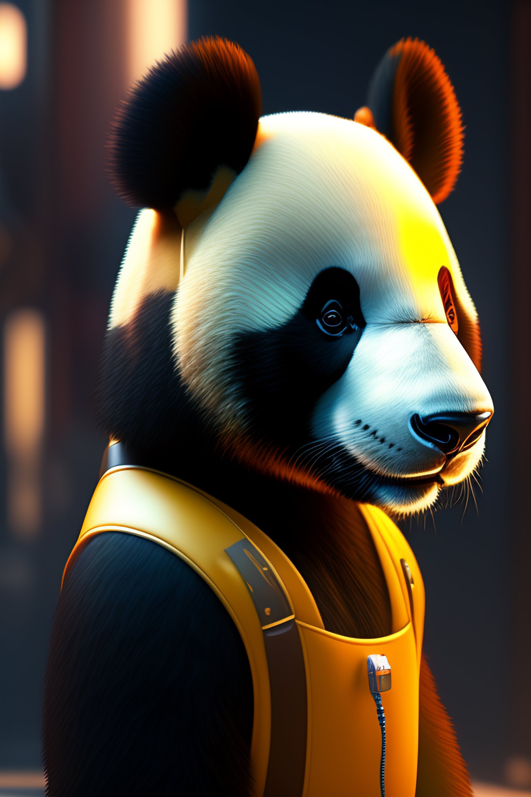 Lexica - Panda wearing dj headphones, cinematic, fantasy, sharp focus ...