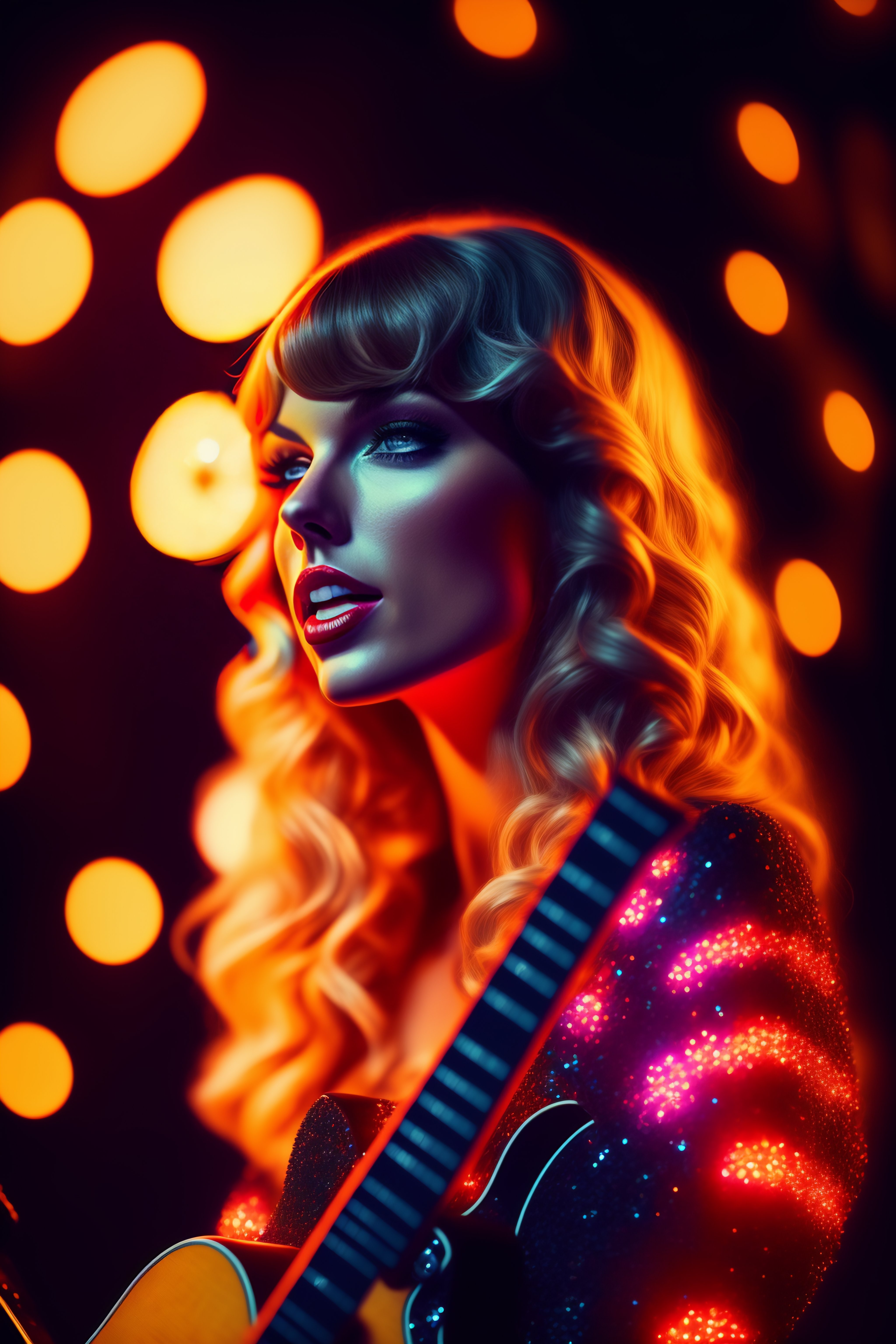 Taylor Swift Acoustic Guitar Wallpaper