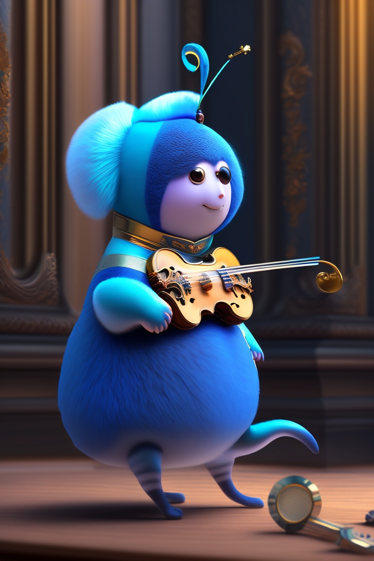 Lexica - Playing music,violin, blue bee