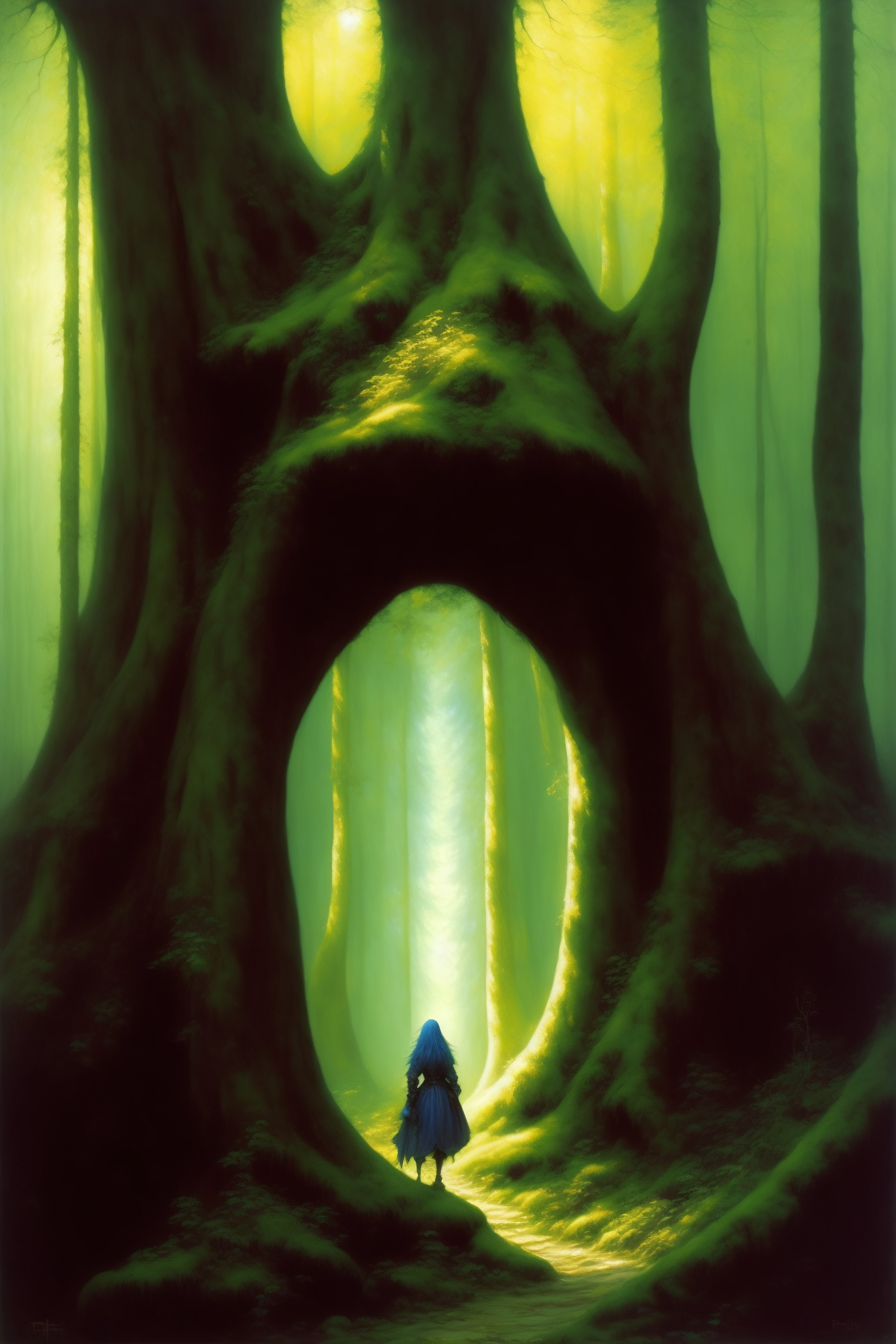 Lexica - Style of Brian Froud, trolls, painting, landscape, creepy ...