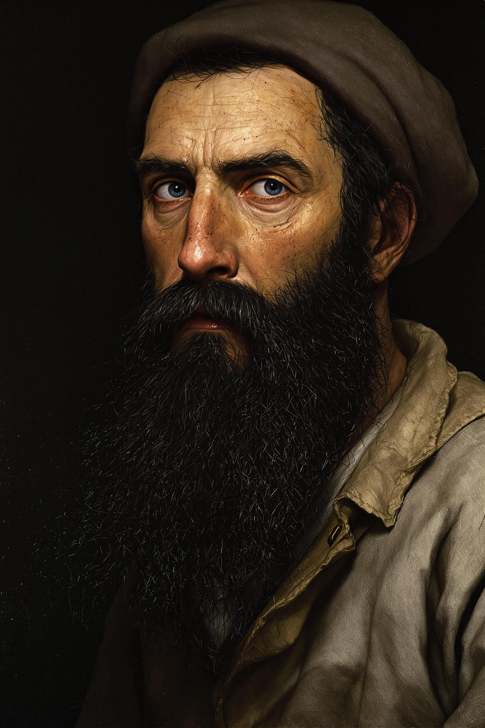 Lexica - Generate an image of a tall, spare white man with a very long ...