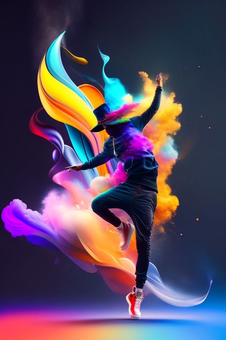 Lexica - Crazy hip hop dance 8k wallpaper, smoke colorful, fusion of ...
