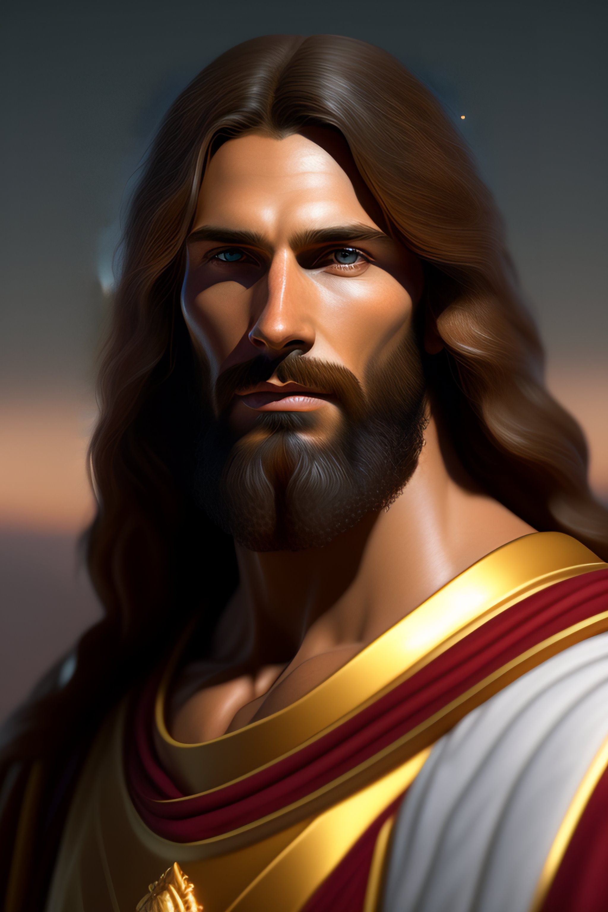 Lexica - Portrait of jesus christ, realistic, highly detailed ...