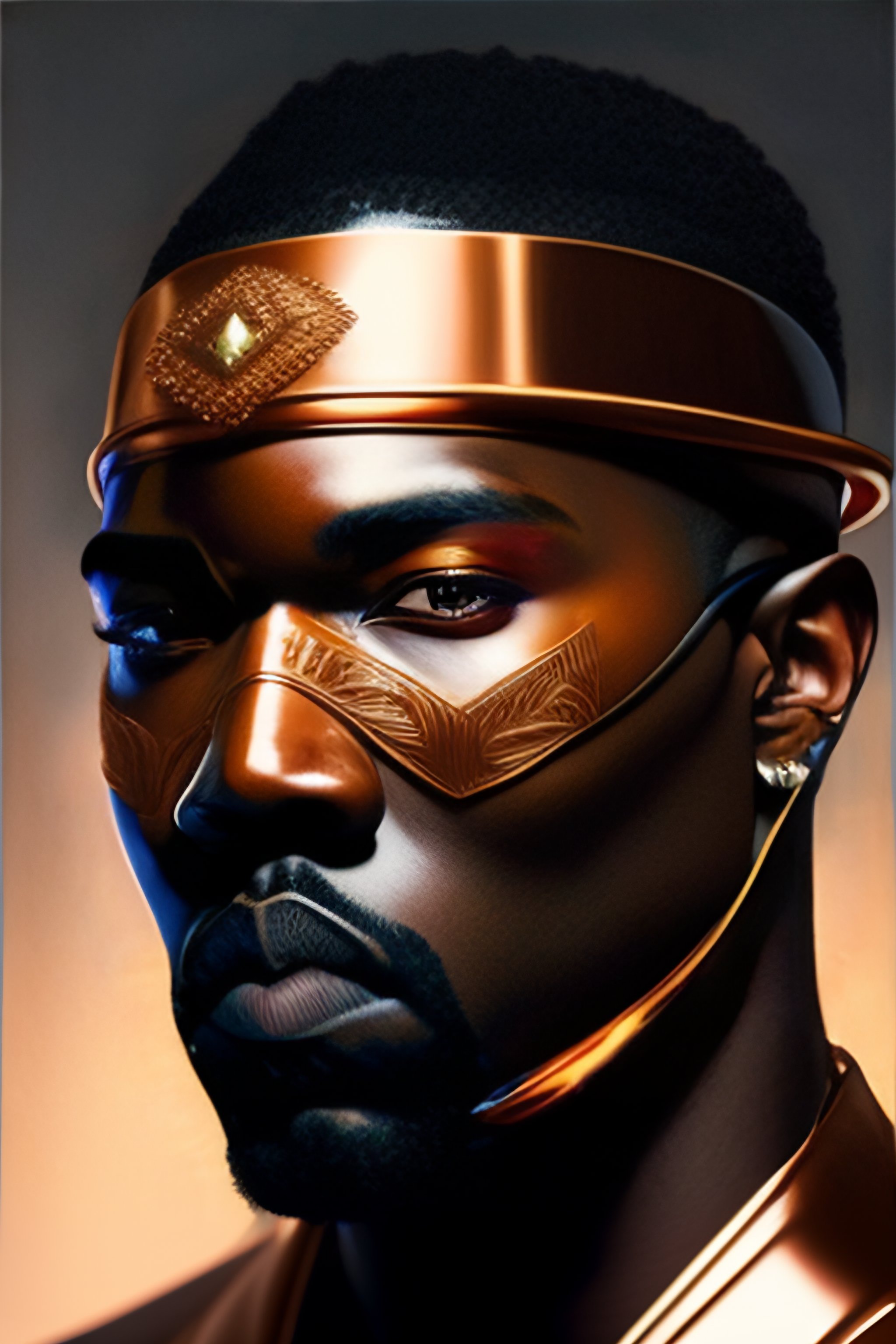 Lexica - Portrait of a masked god, kanye west detailed face mask ...