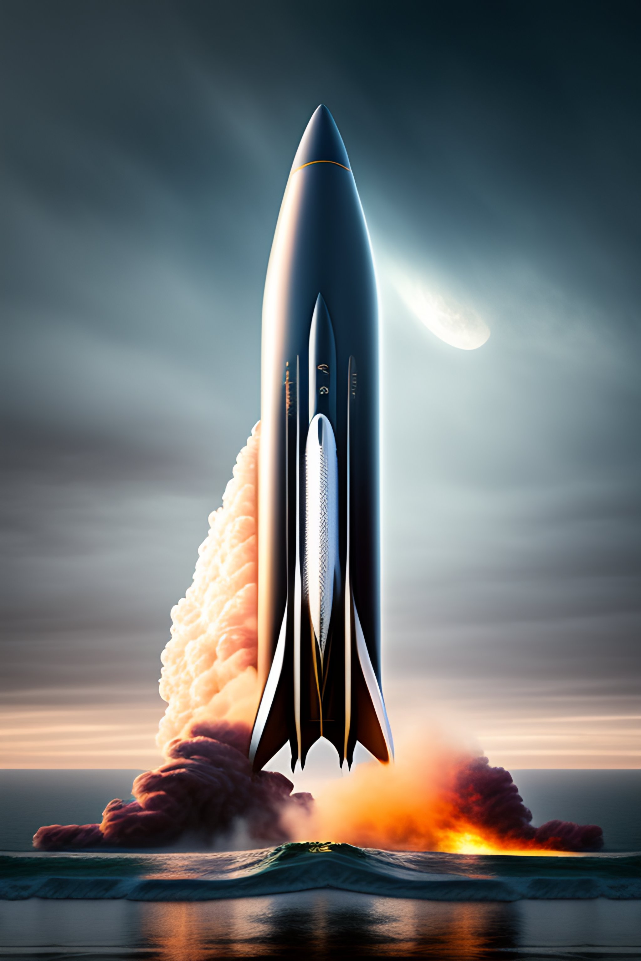 Lexica - Photograph of Spacex starship