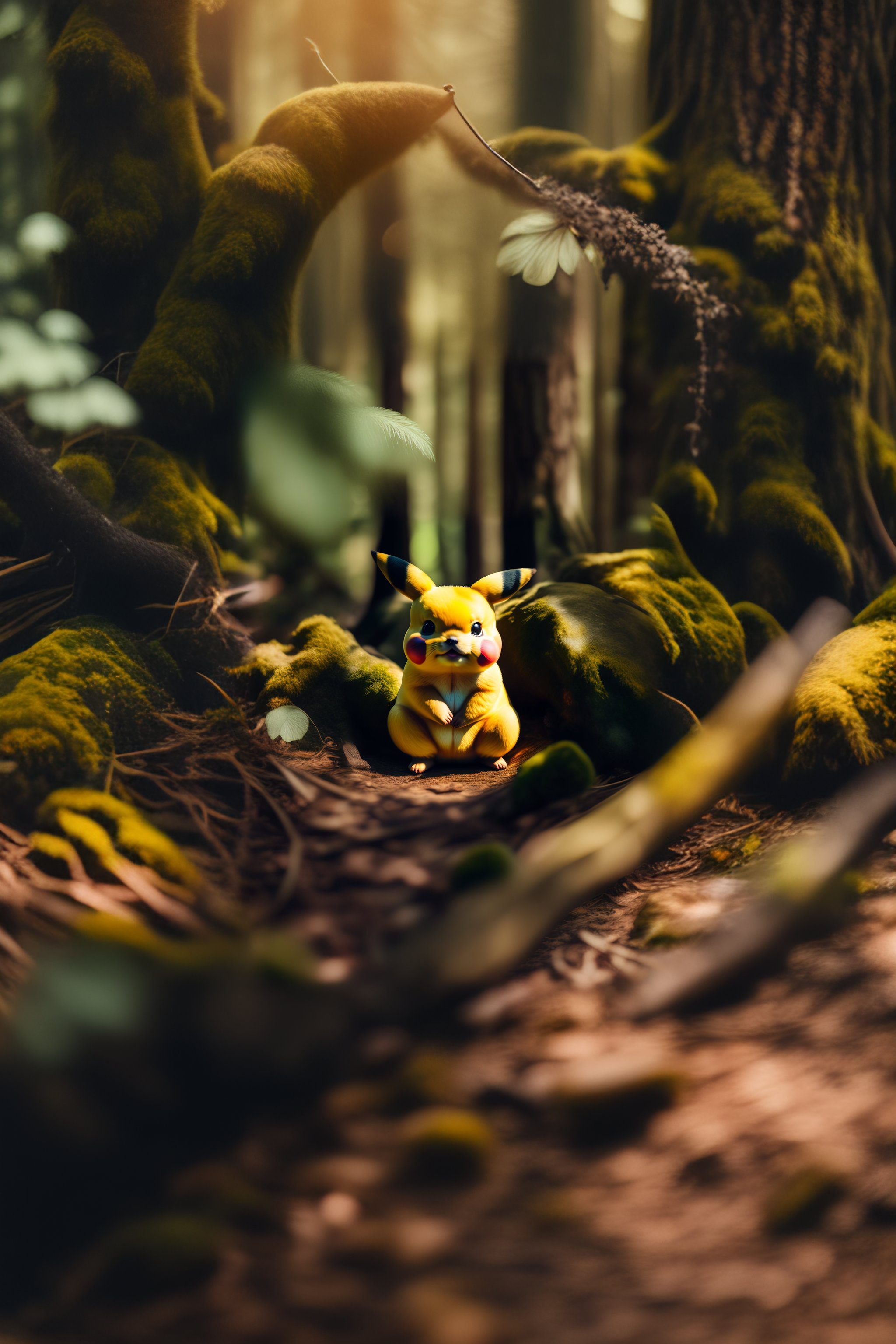 Lexica - Hyper realistic pikachu baby left in the woods,weird ...