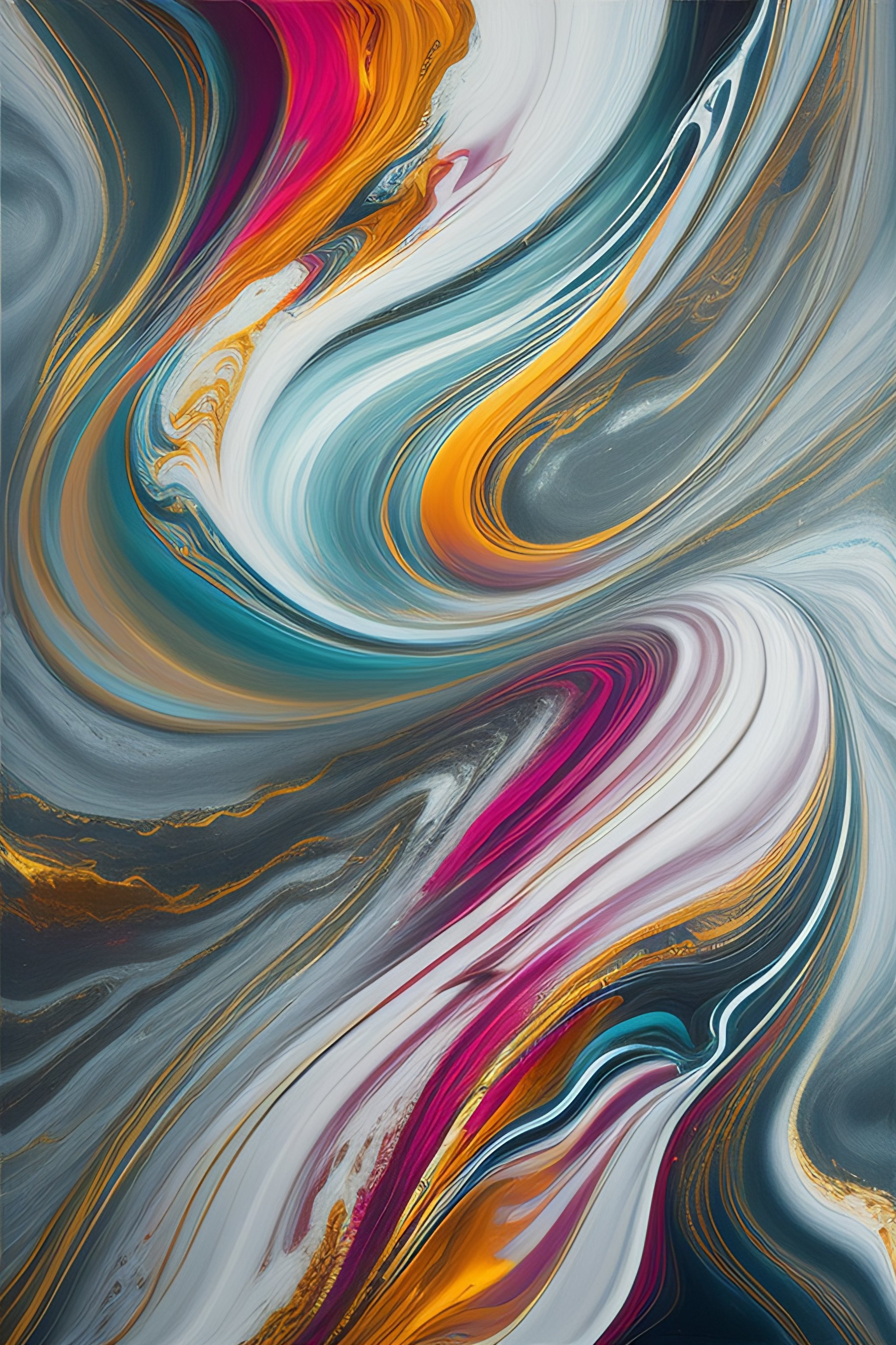 Lexica - Abstract marble wave modern painting tableau