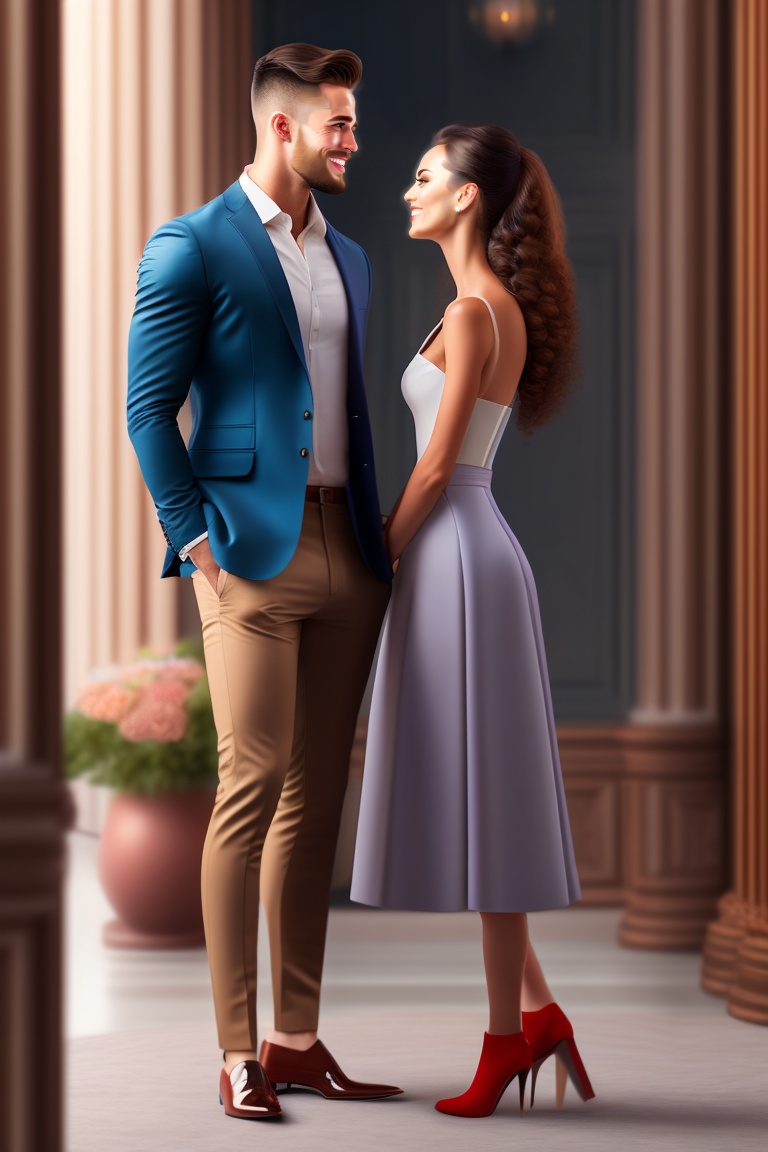 Lexica - Beautiful lady meeting her boyfriend in his dream. full body ...