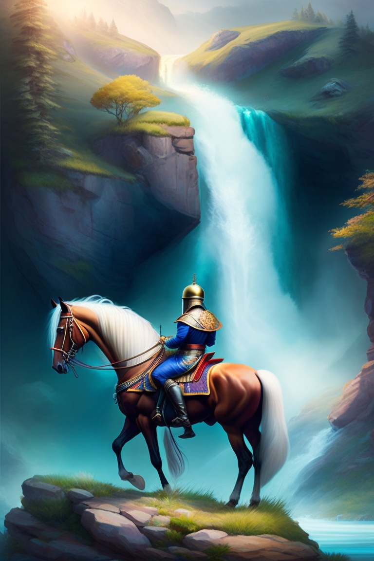 Lexica - The thundering sound of water echoes around a gallant knight ...
