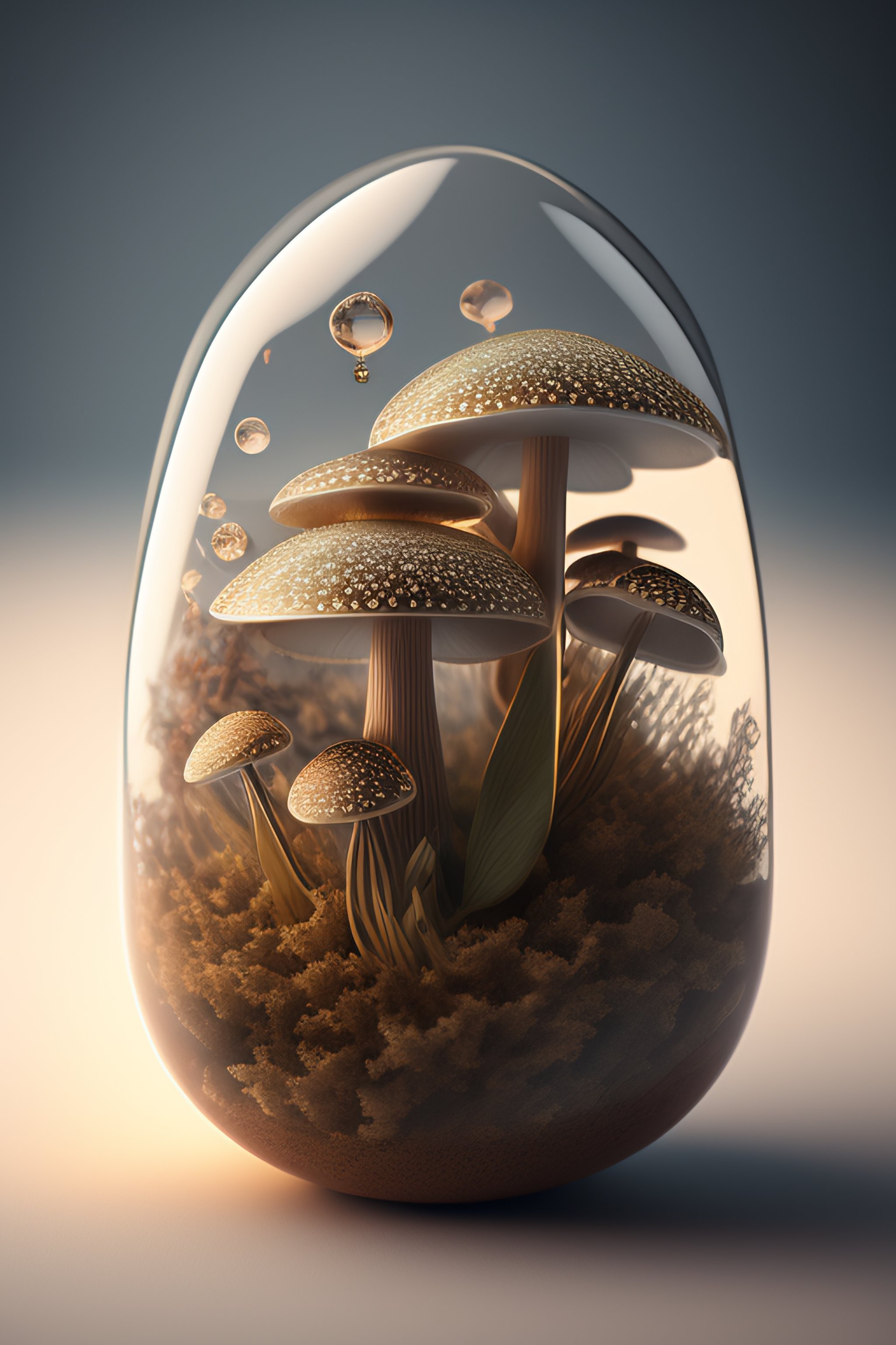 Lexica - Layered transparency of human inside with mushroom hybrid ...