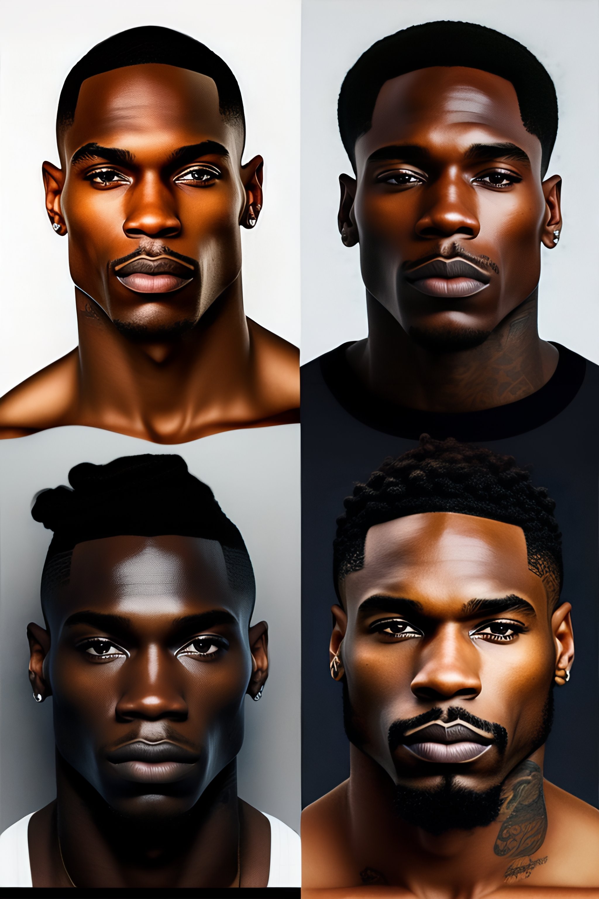 Lexica - A black man and a muscular white man with TDTF tattooed on ...