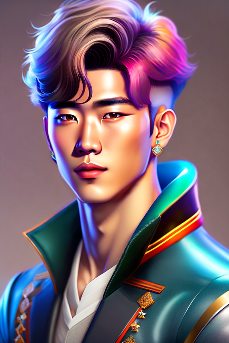 Lexica - Portrait of a handsome kpop idol, hd 8k