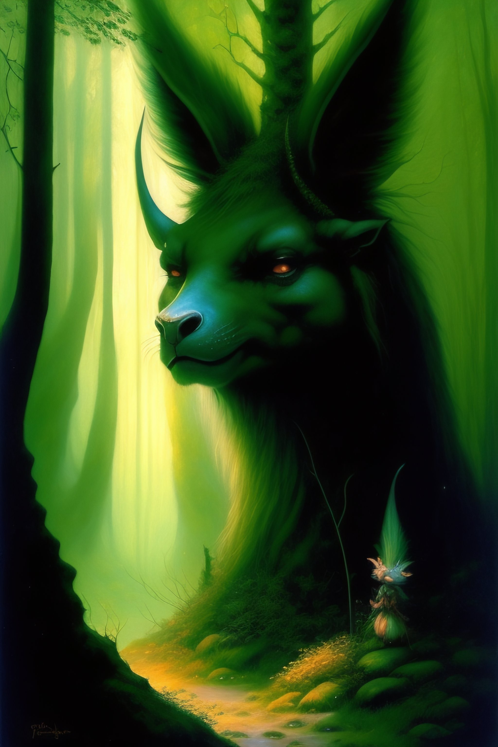 Lexica - Style of Brian Froud, trolls, painting, landscape, creepy ...