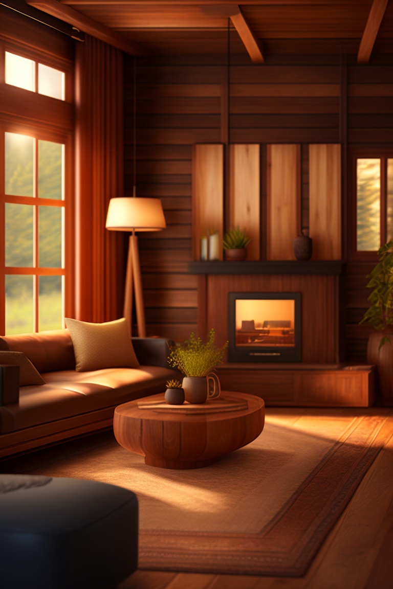 Lexica - "Capture a photorealistic image of a rustic living room ...
