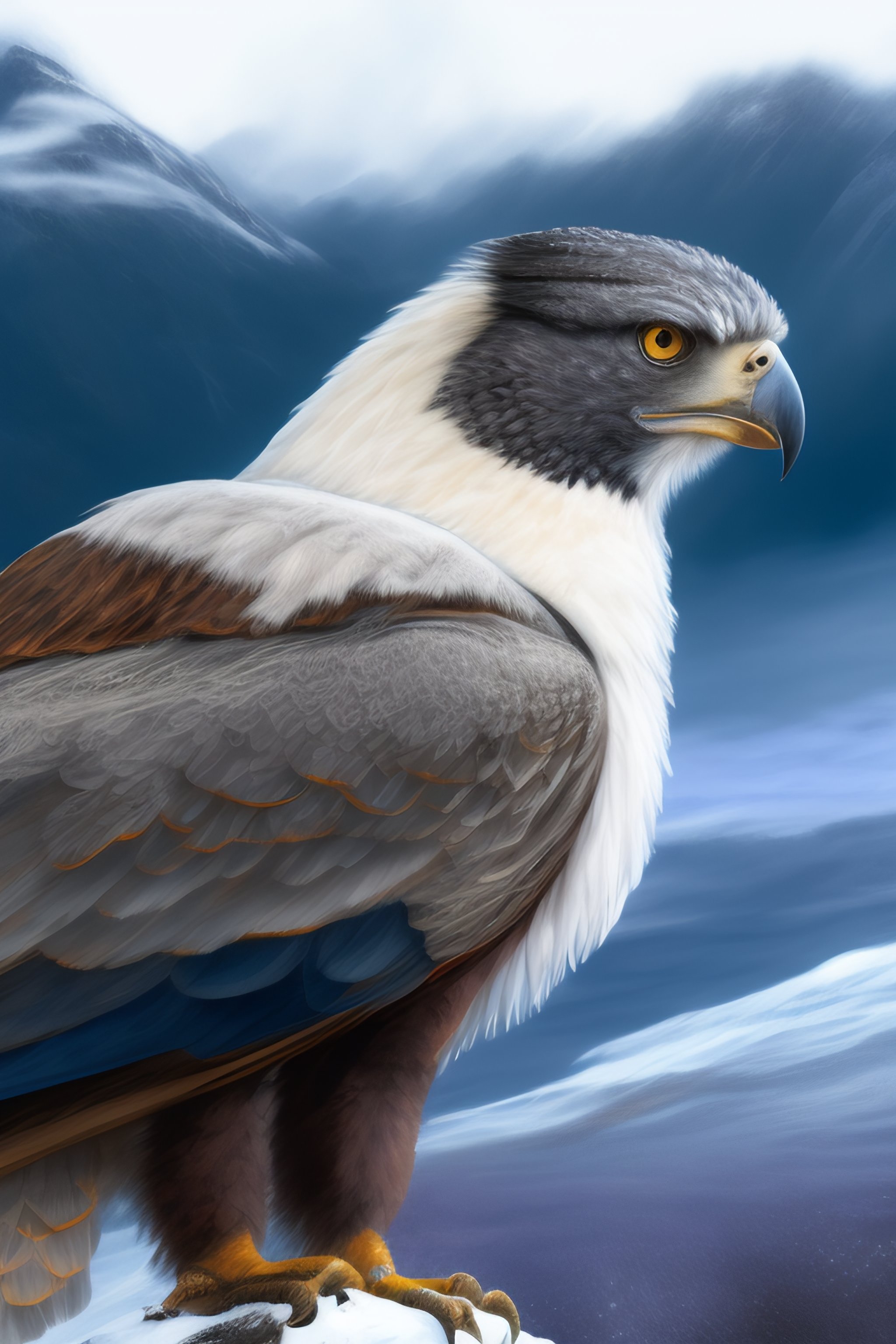 Lexica - Beautiful intricately detailed flying harpy eagle in the ...