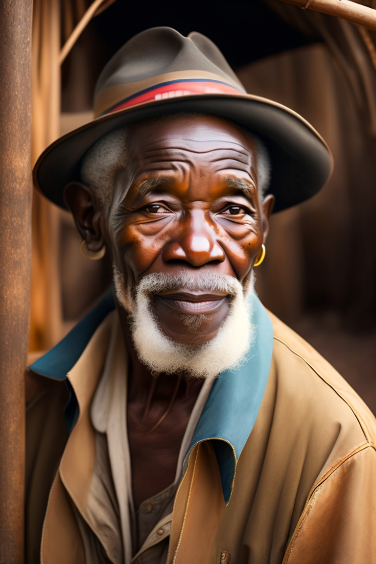 Lexica - An African old man in the FARM