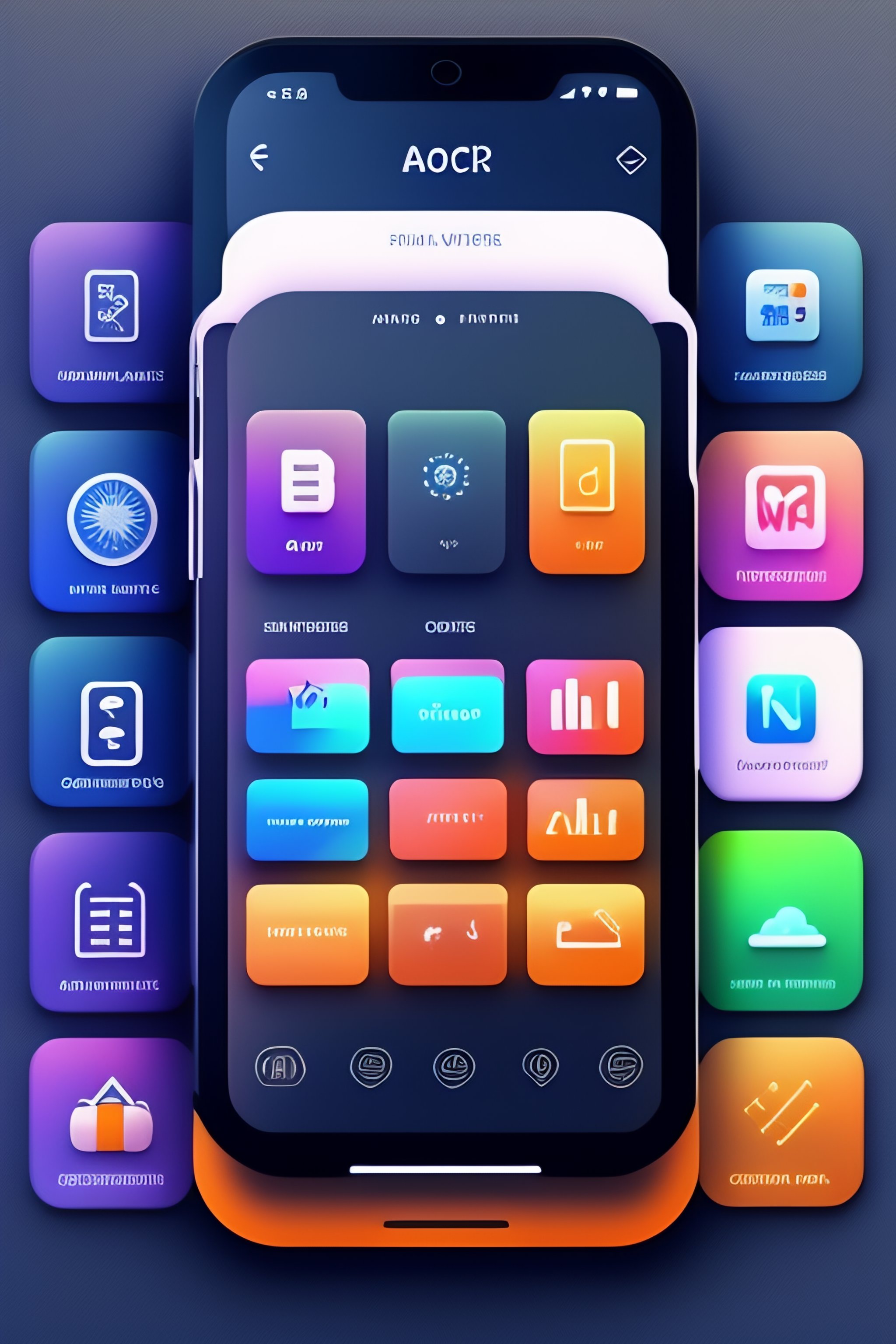 Lexica - Mobile app ui elements. vector graphics. detailed