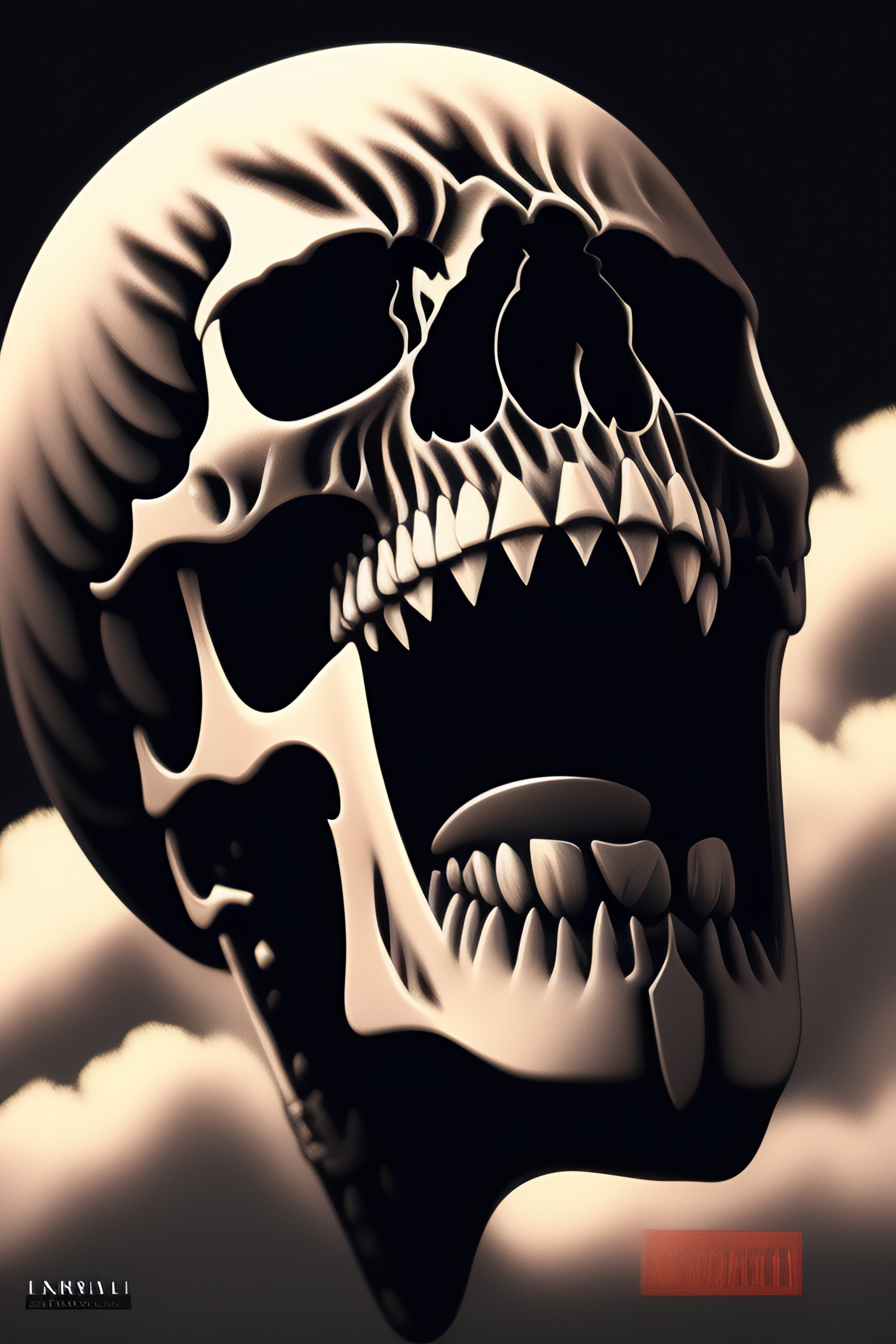 Screaming Skull Stencil