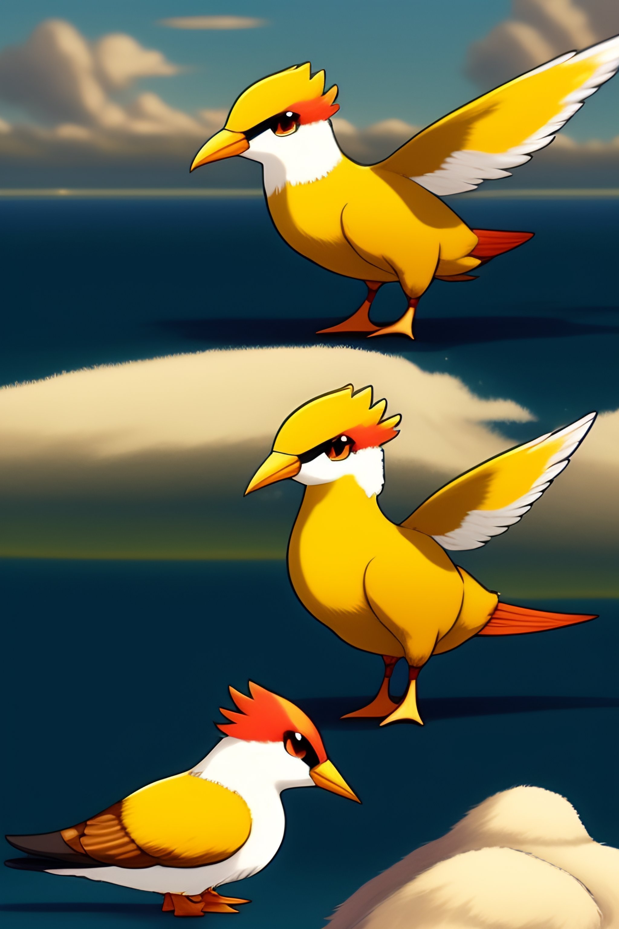 Lexica - Flying type Pokemon based on a tern seagull, first stage ...