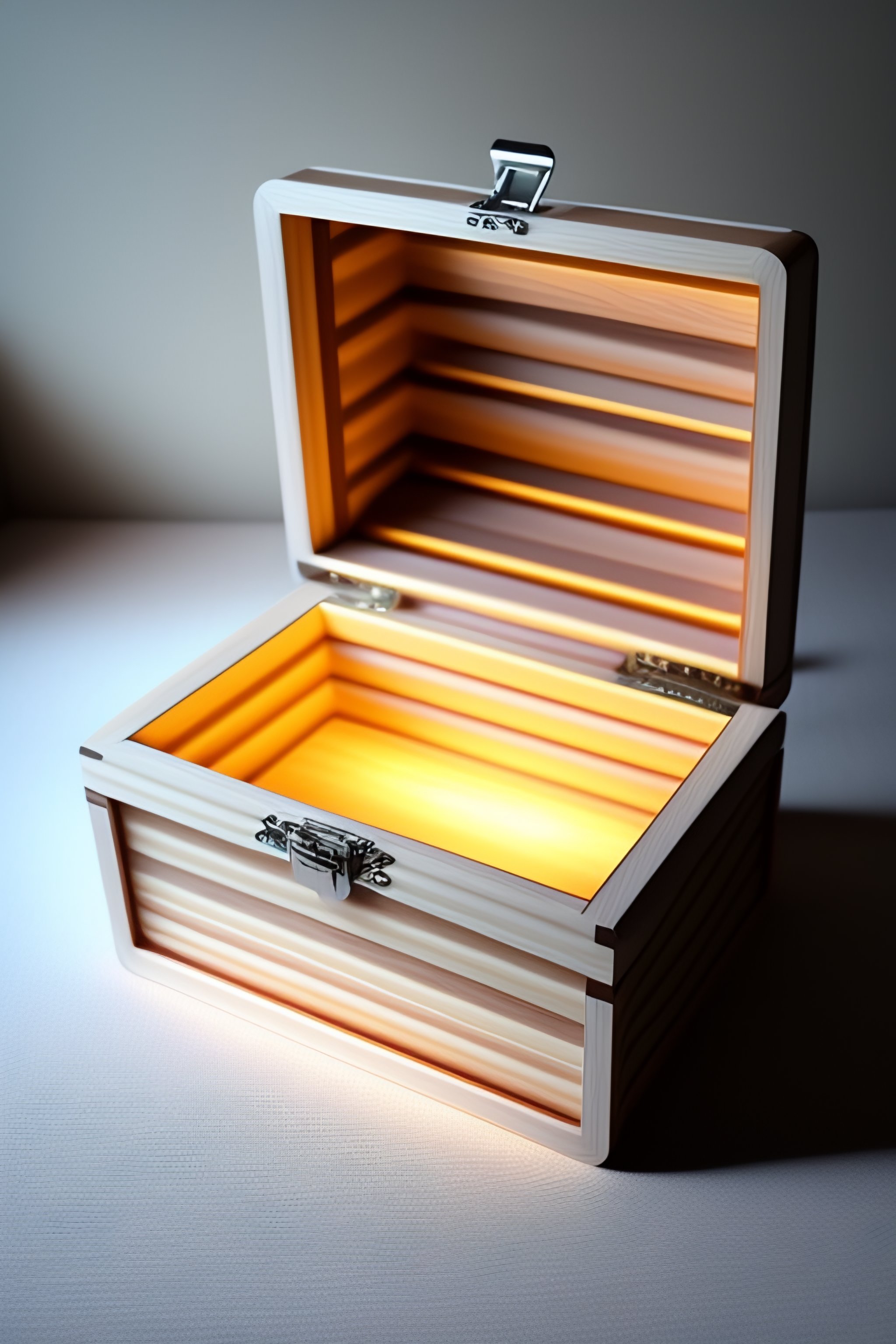 Lexica - Lasercut wood case box led MDF