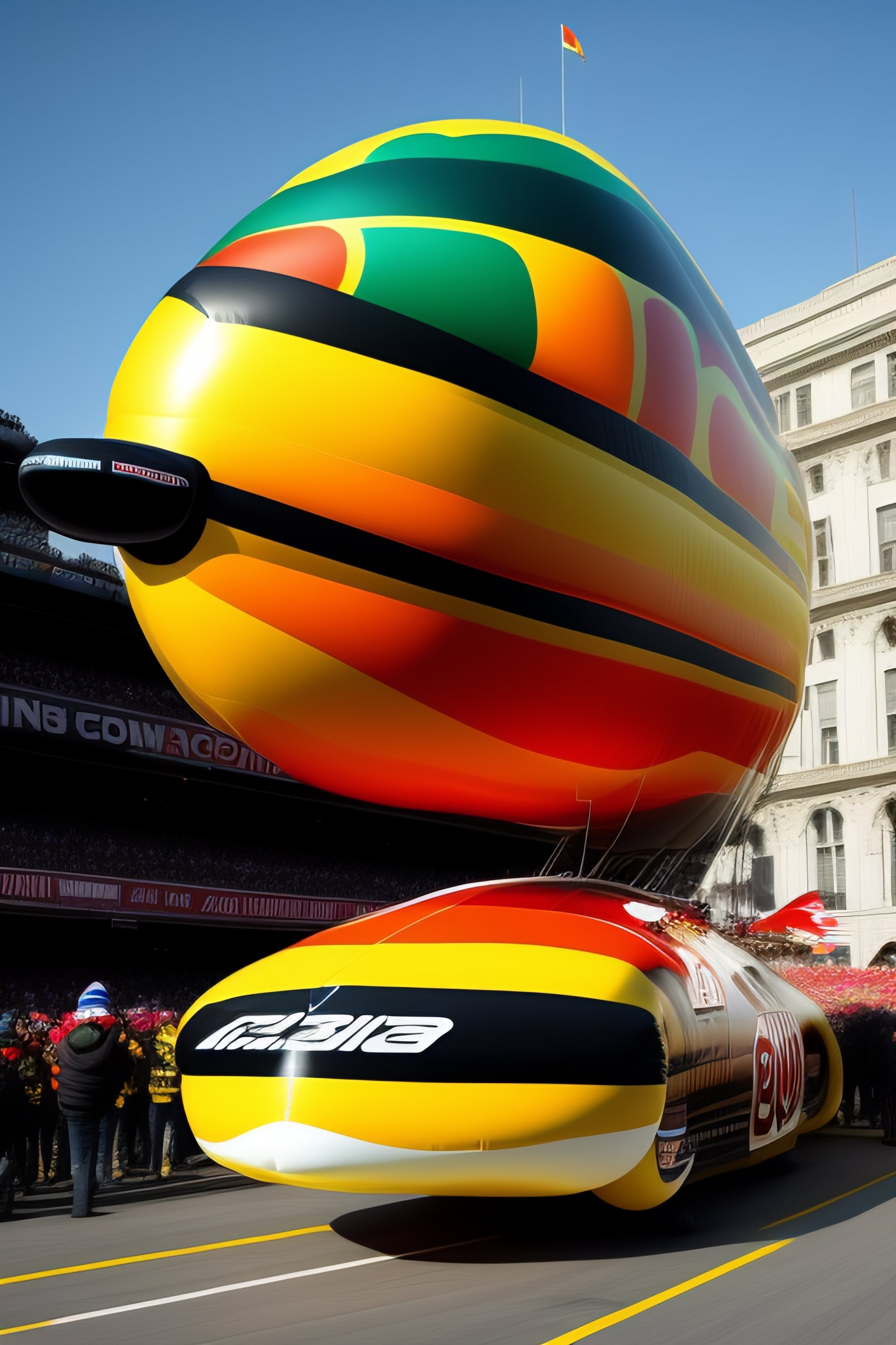 Lexica - Nascar racecar shaped balloon in macys parade