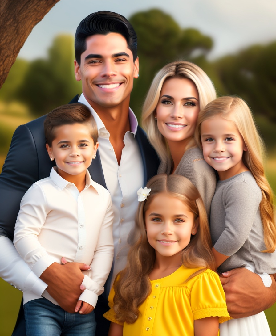 Lexica - Portrait of a happy latin family with a mature Chayanne, a ...