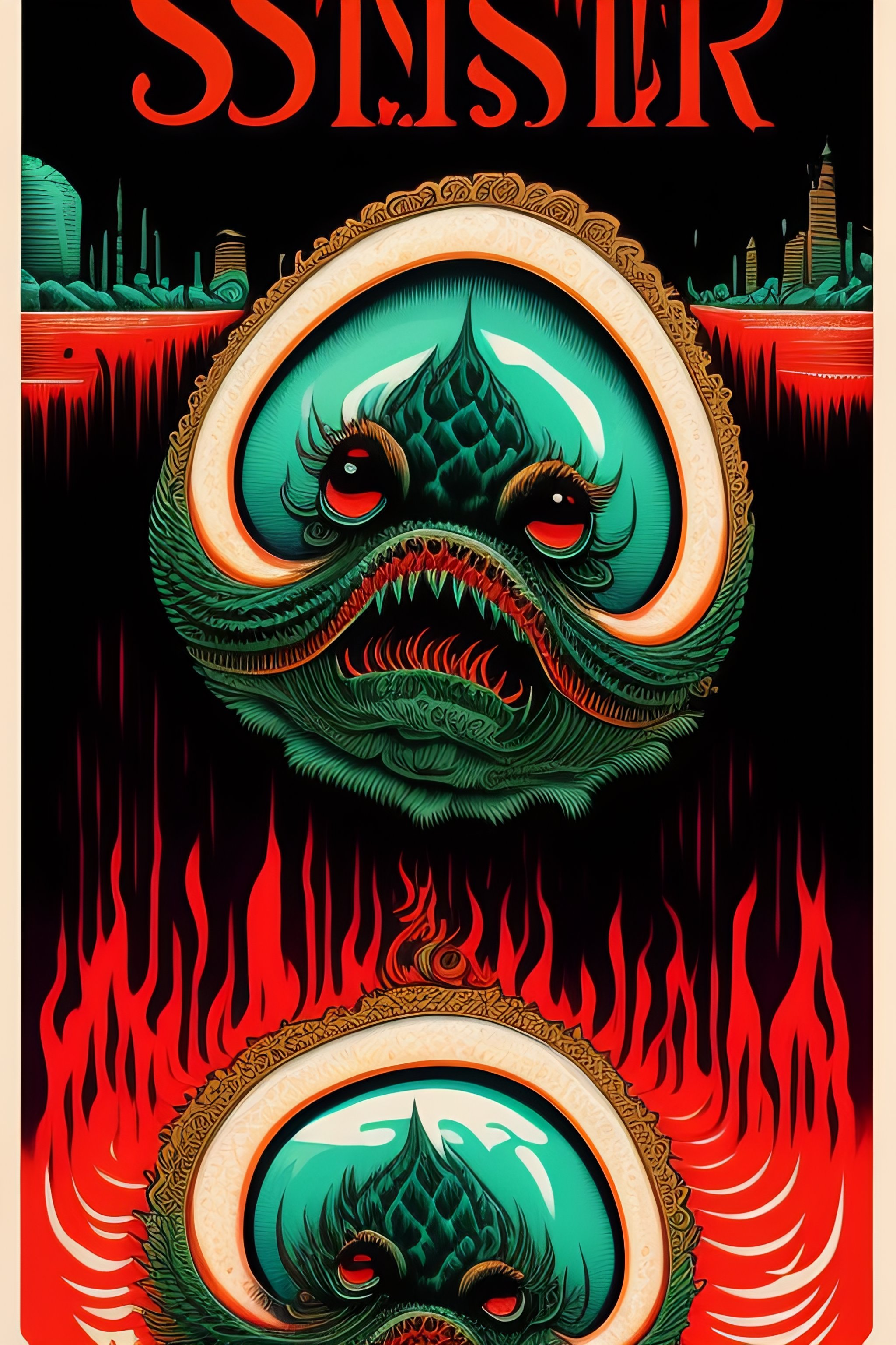 Lexica - Oyster disgusting true form on a 1990s horror movie poster ...