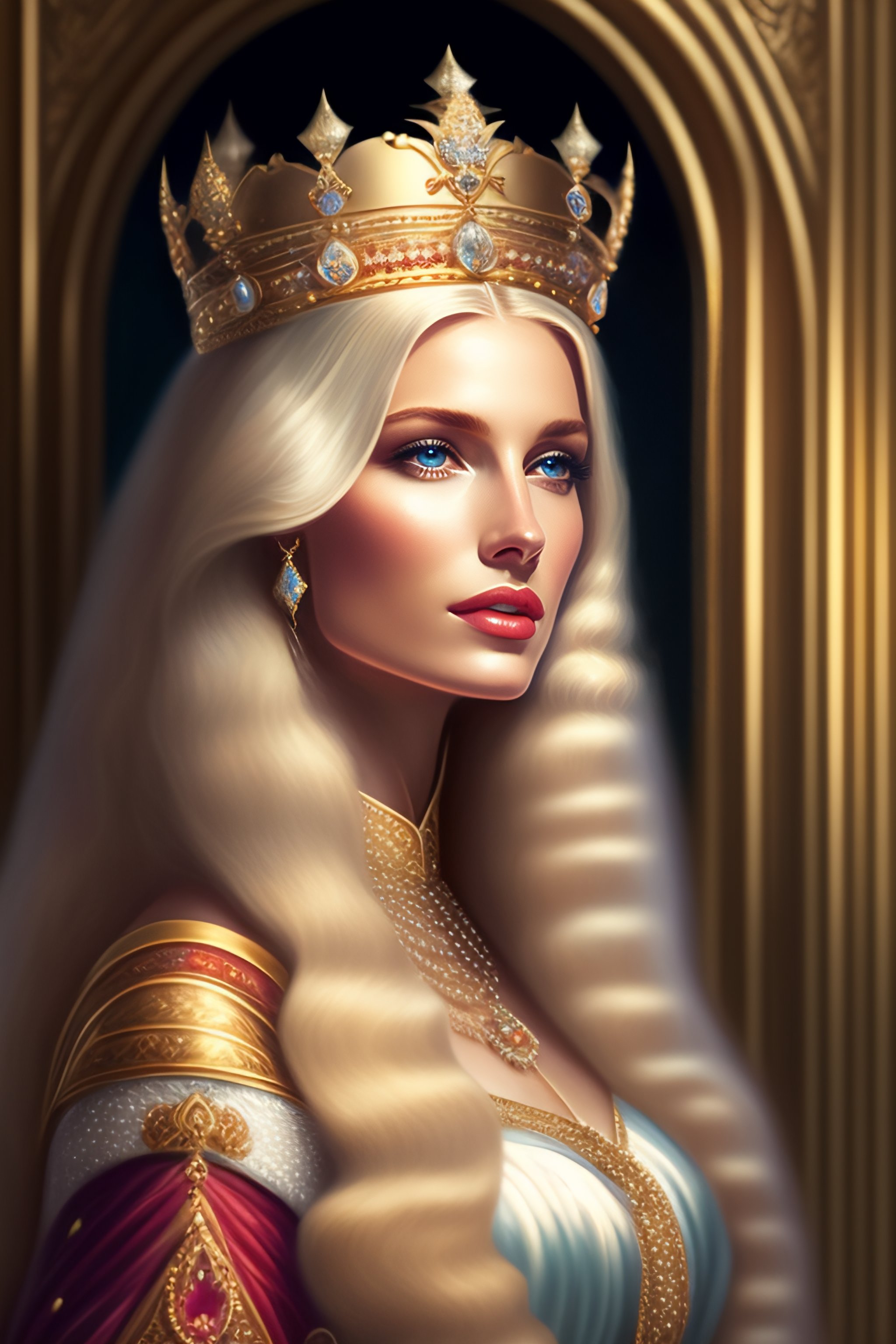 Lexica - Painting of the empress of the light, majestic, crown with ...