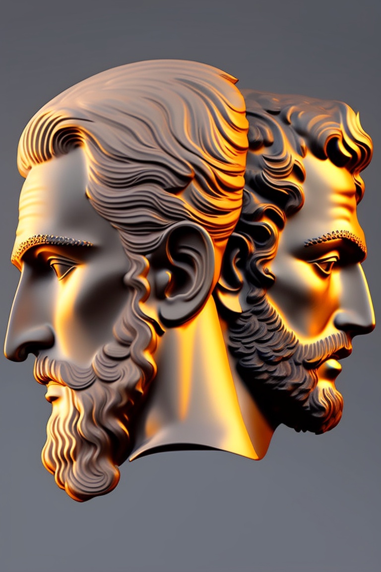 Lexica - Janus the roman god with two faces from the side, one face of ...