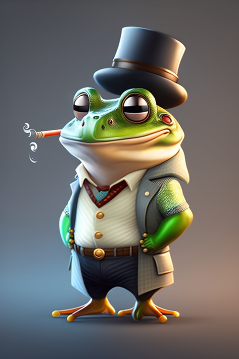 Lexica - Anthropomorphic frog with antique clothes human with frog head ...