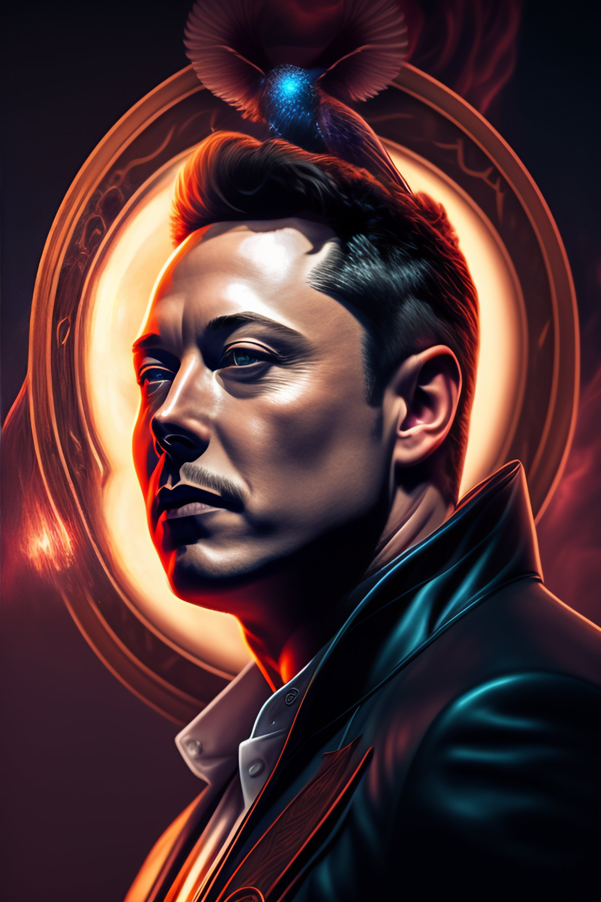 Lexica - A striking full body portrait of elon musk the eldritch god ...